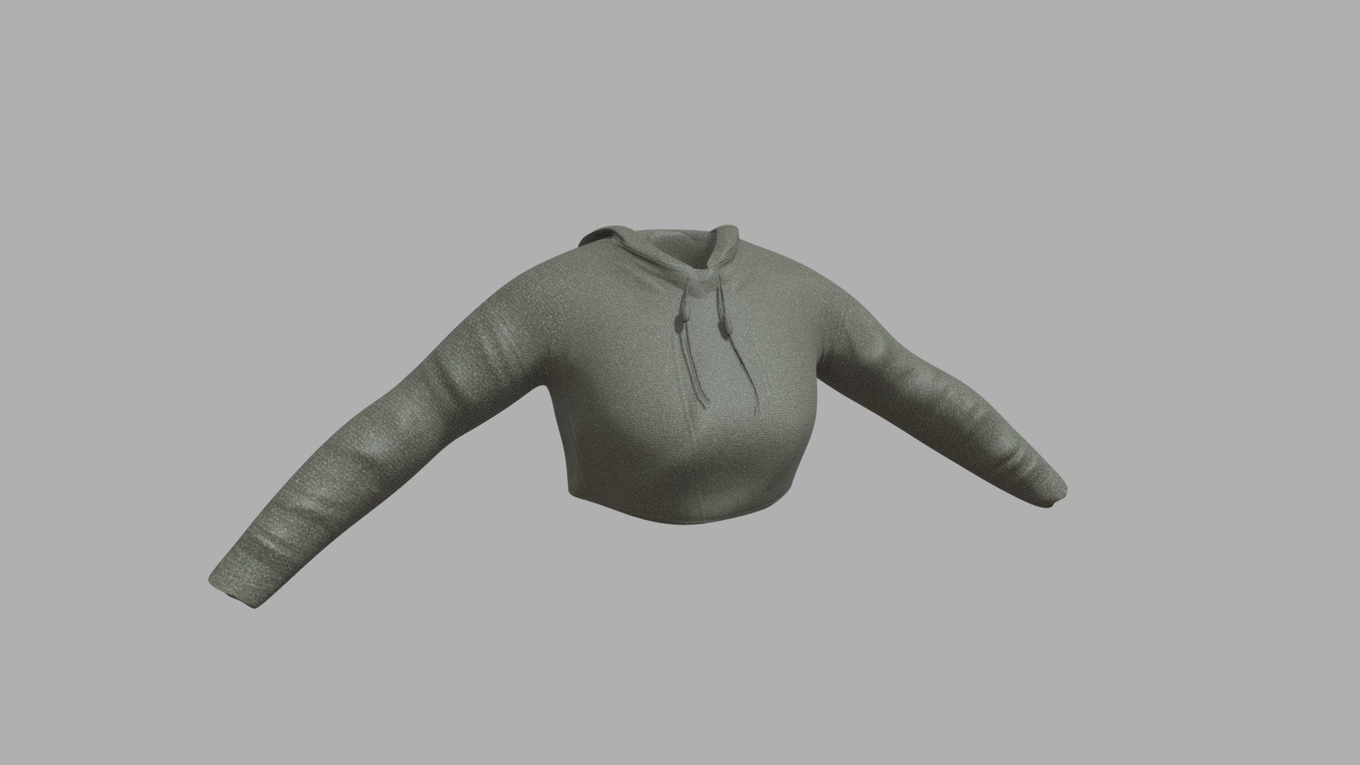 Download Low Poly Cropped Hoodie 3D Model | deep3dsea