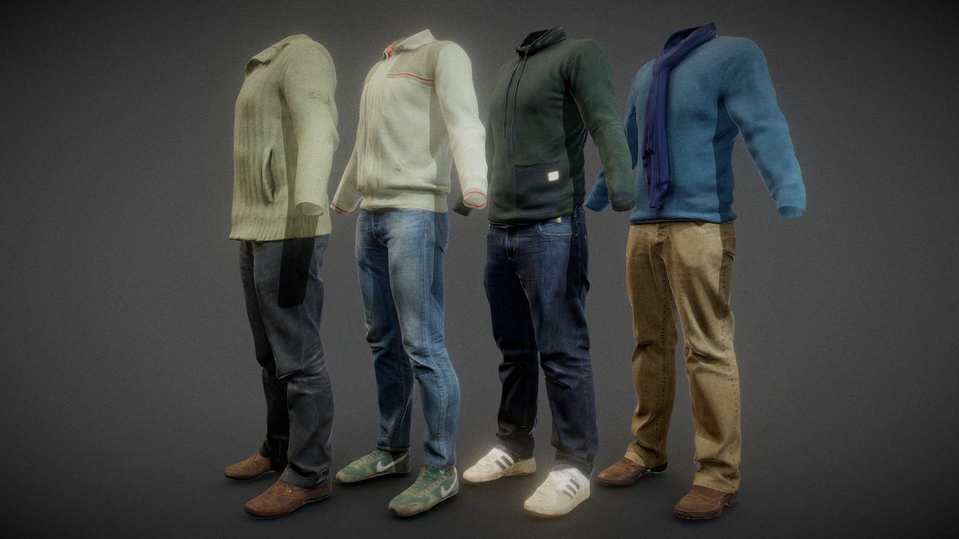 Download Male Clothing Collection V3 3D Model | deep3dsea