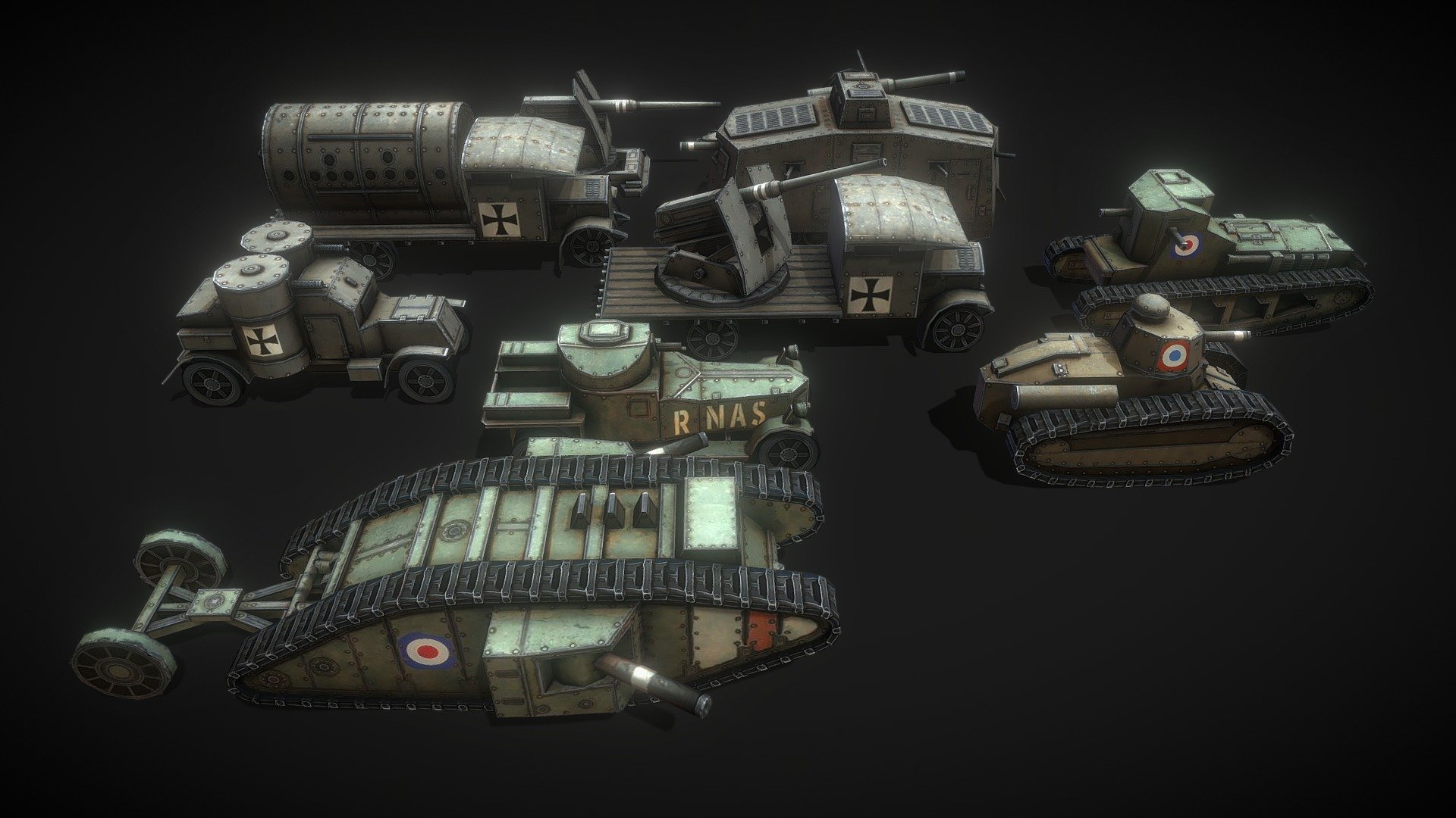 WWI Low Poly Pack - deep3dsea