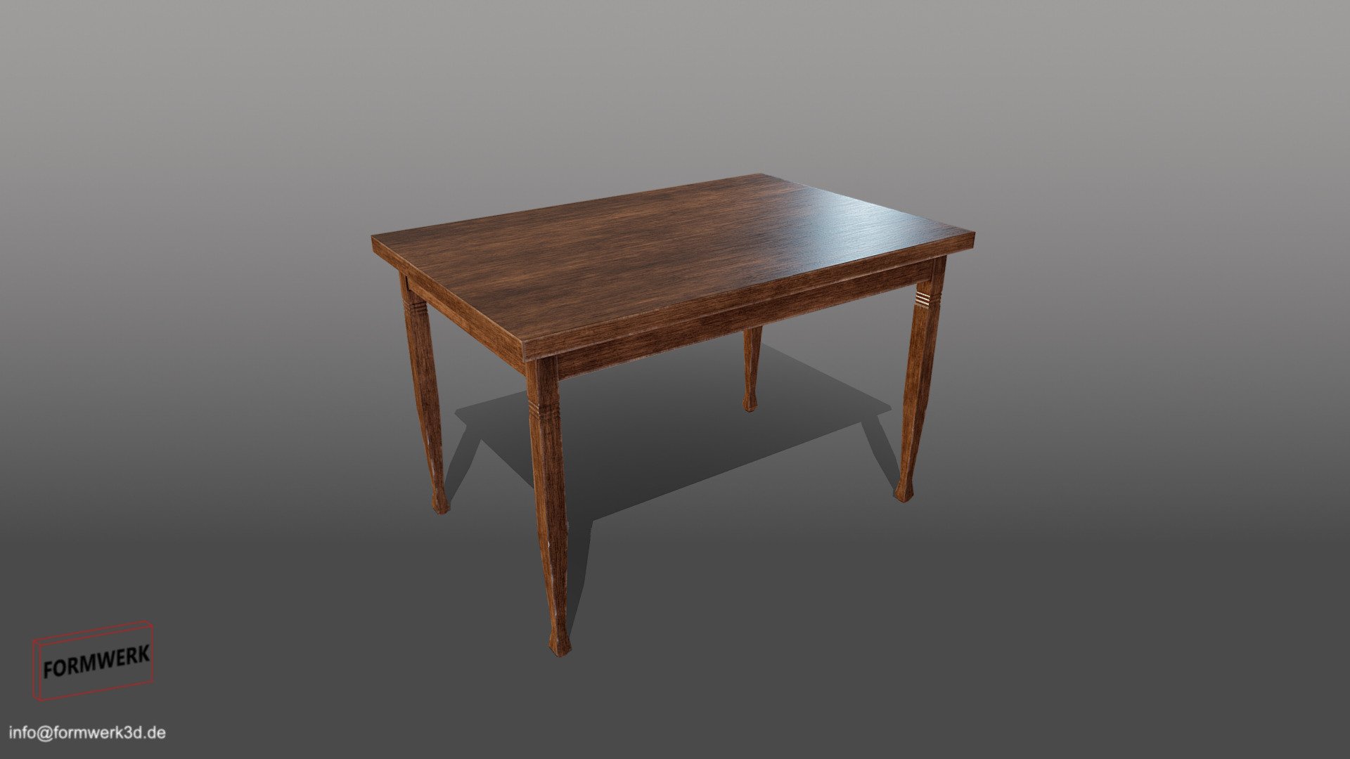 3D Model historic low Poly Table 01 3D model - deep3dsea
