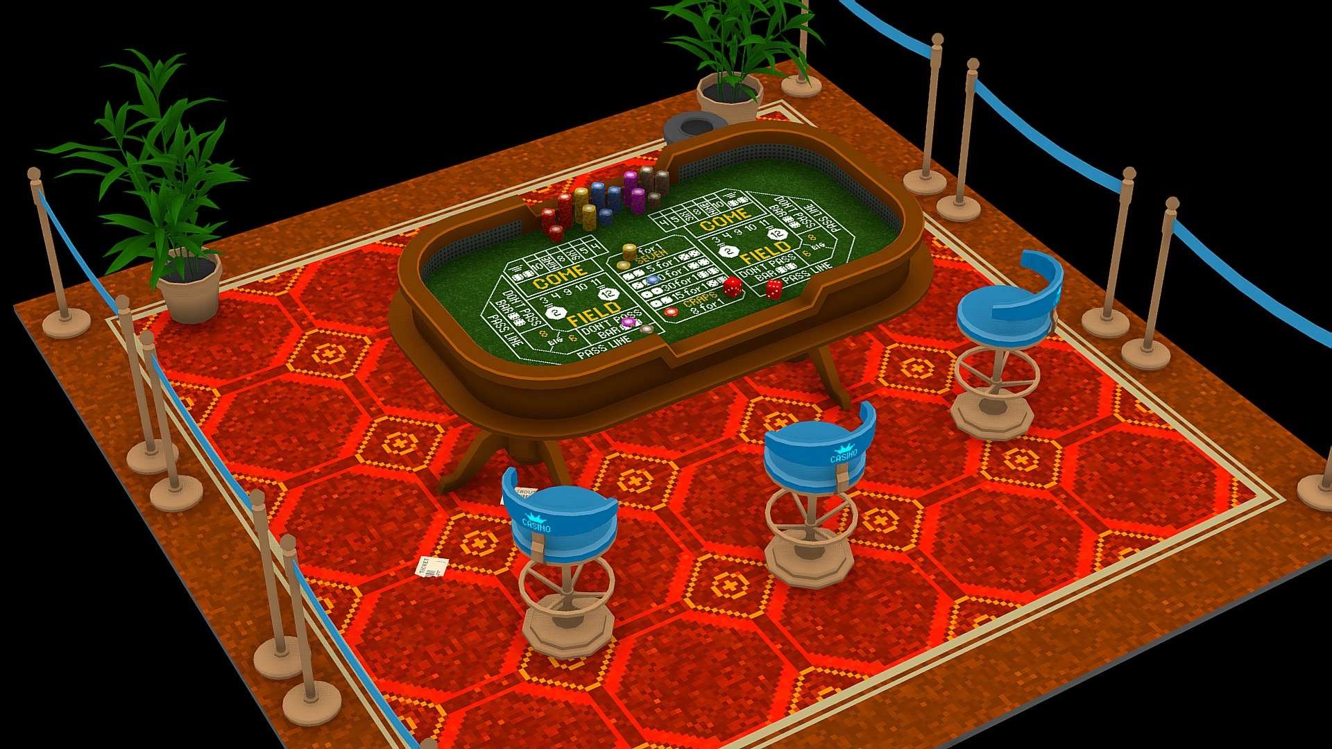Casino Craps Table - deep3dsea