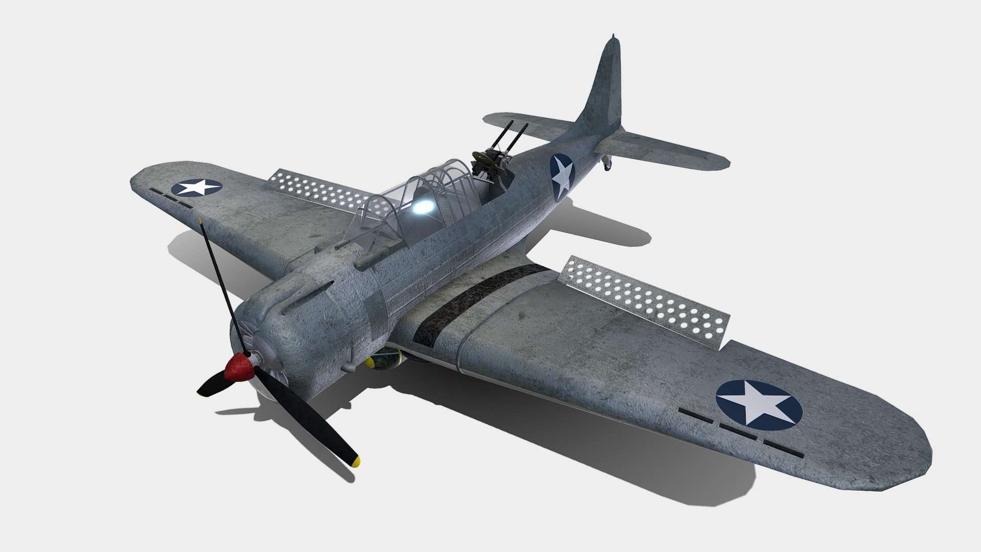 HighPoly SBD-2_Dauntless - deep3dsea