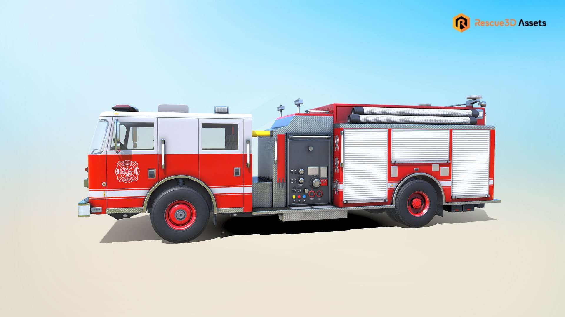Download Fire Truck 3D Model | deep3dsea