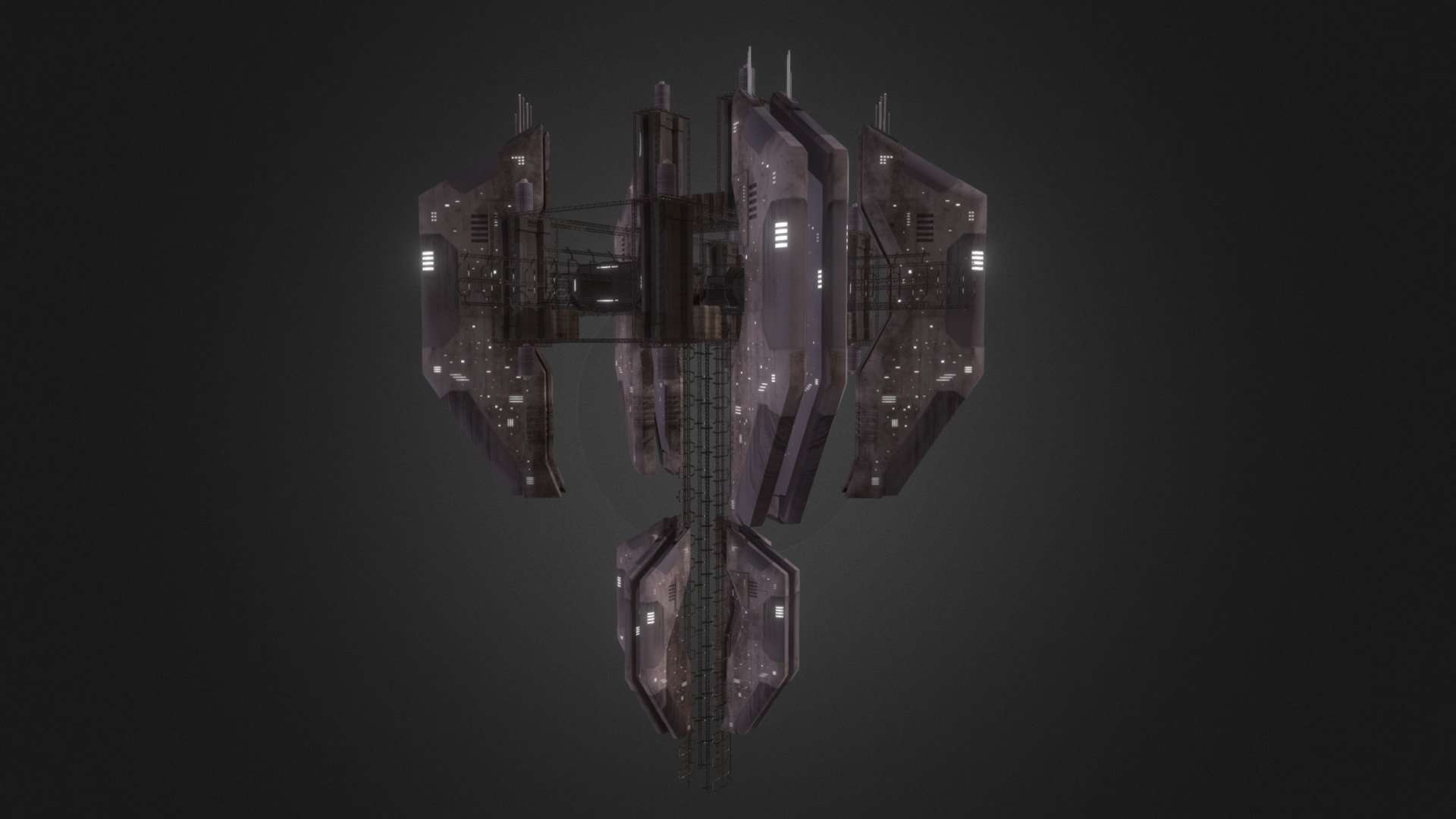 Futuristic sci-fi space station - deep3dsea