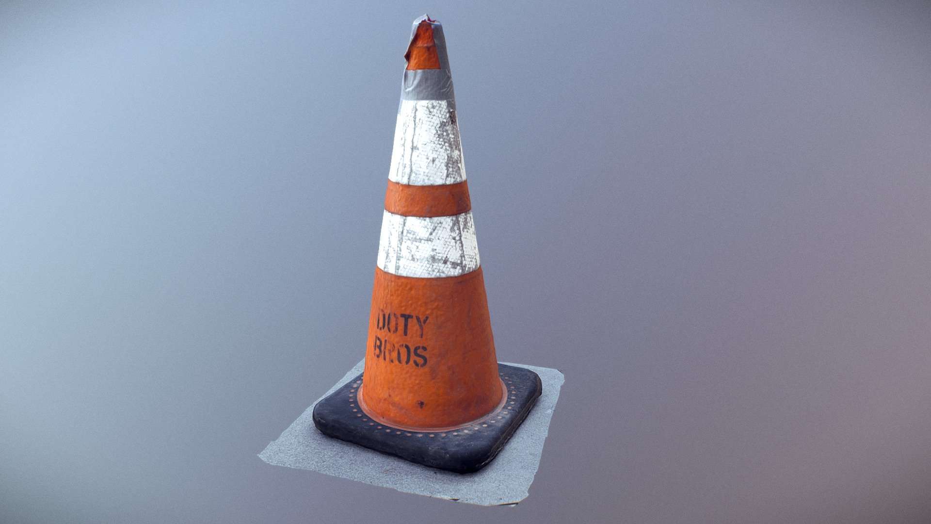 Low Poly Traffic Cone 3 - deep3dsea