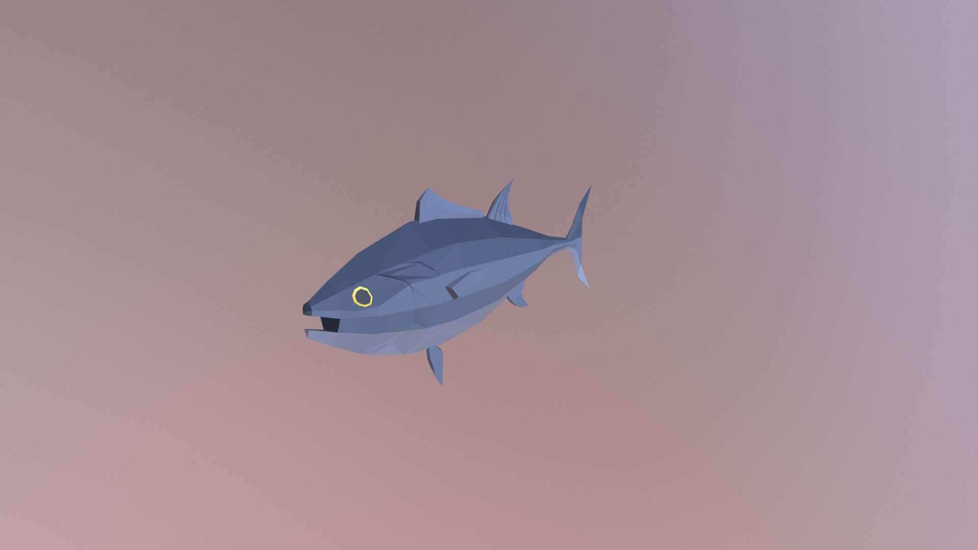 Low Poly Tuna Fish - deep3dsea