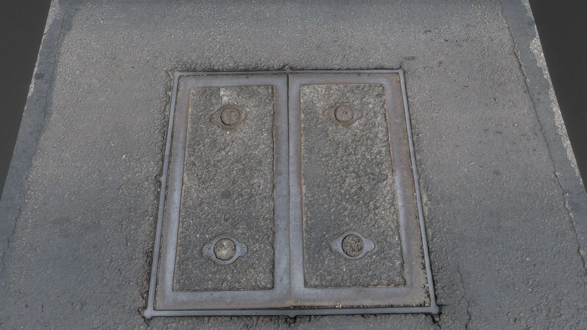 Metal road utility hatch gate - deep3dsea