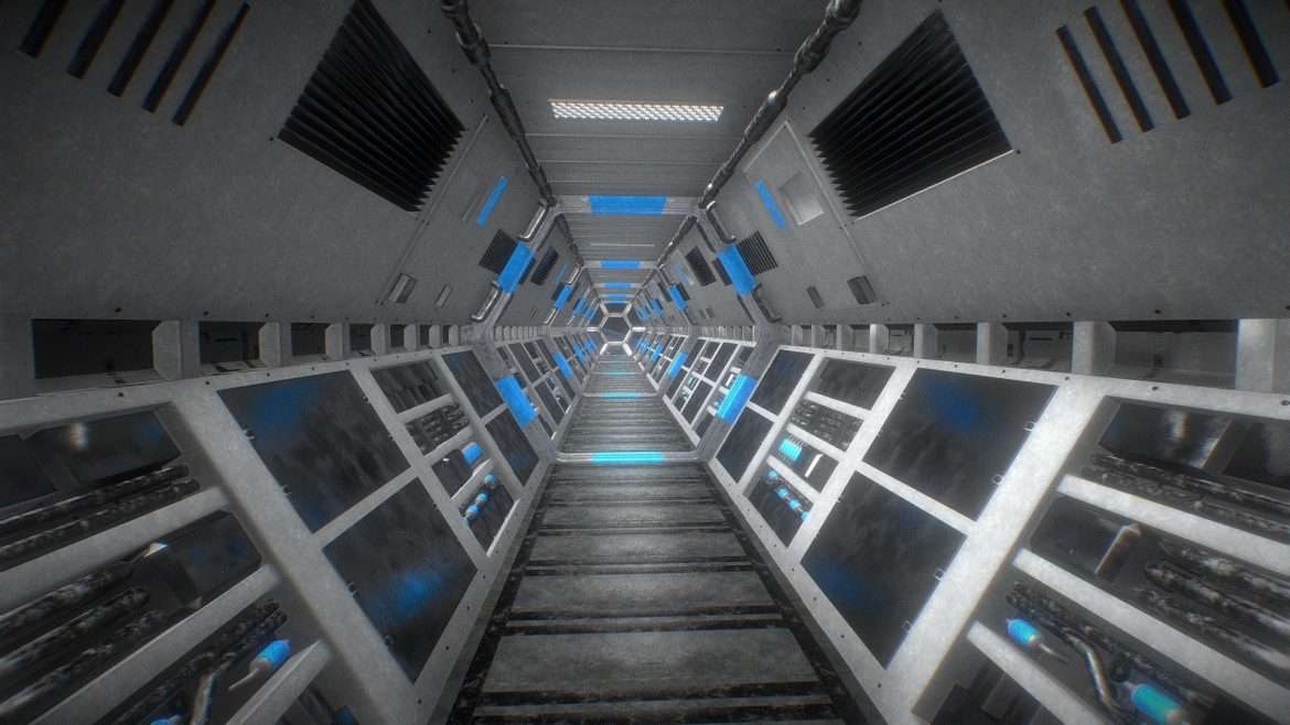 Download Space Station Corridor 3D Model | Deep3DSea