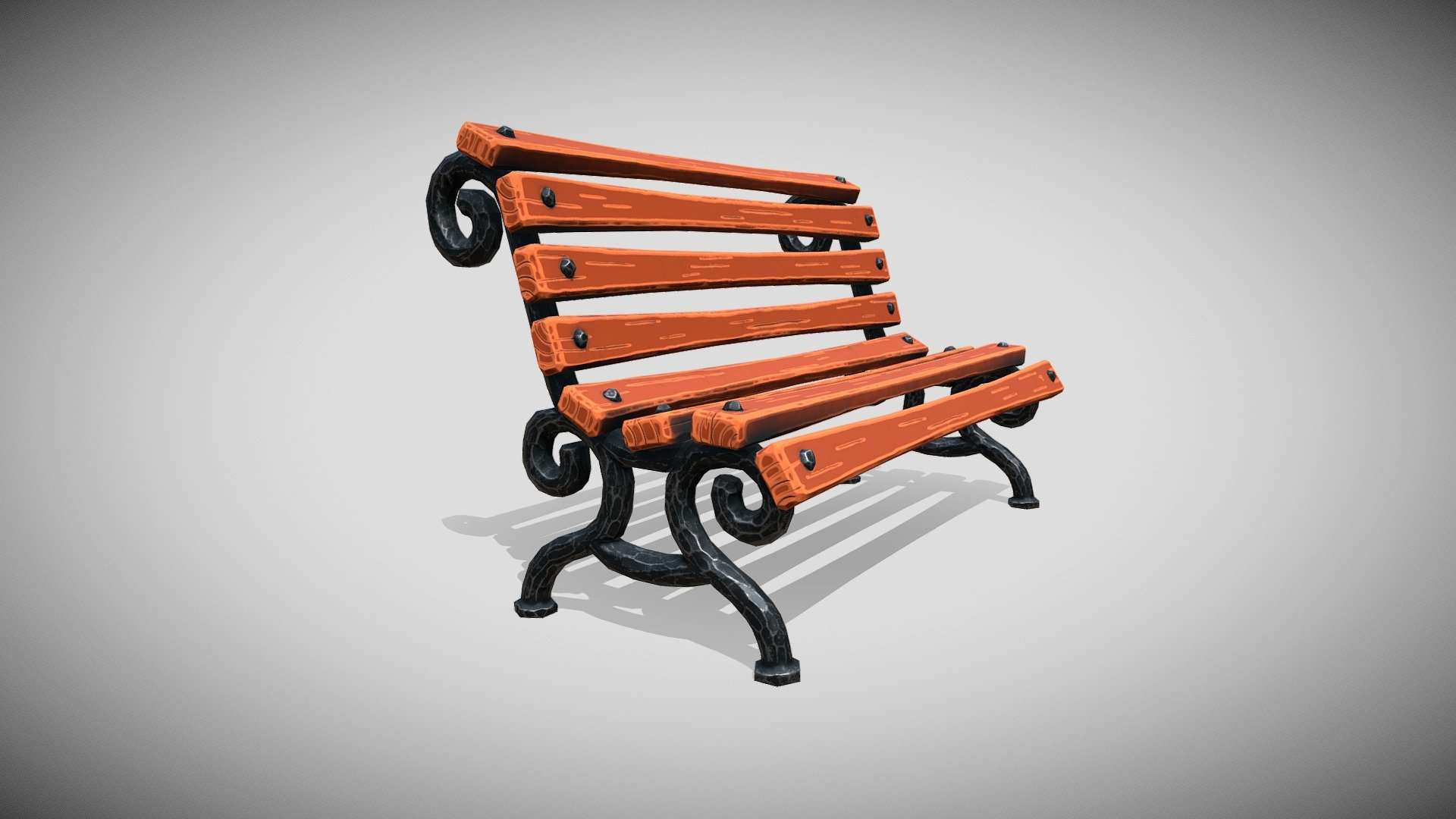 Street bench - steel - deep3dsea
