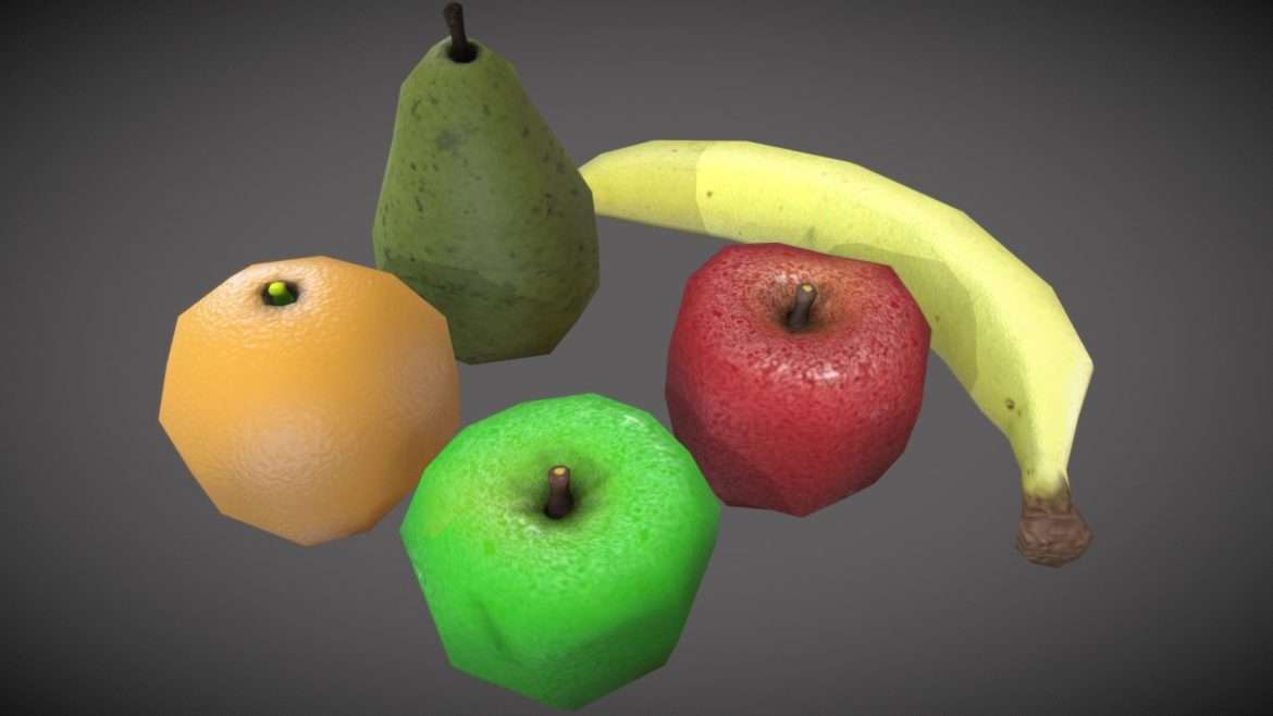 Super Low Poly Fruits - deep3dsea