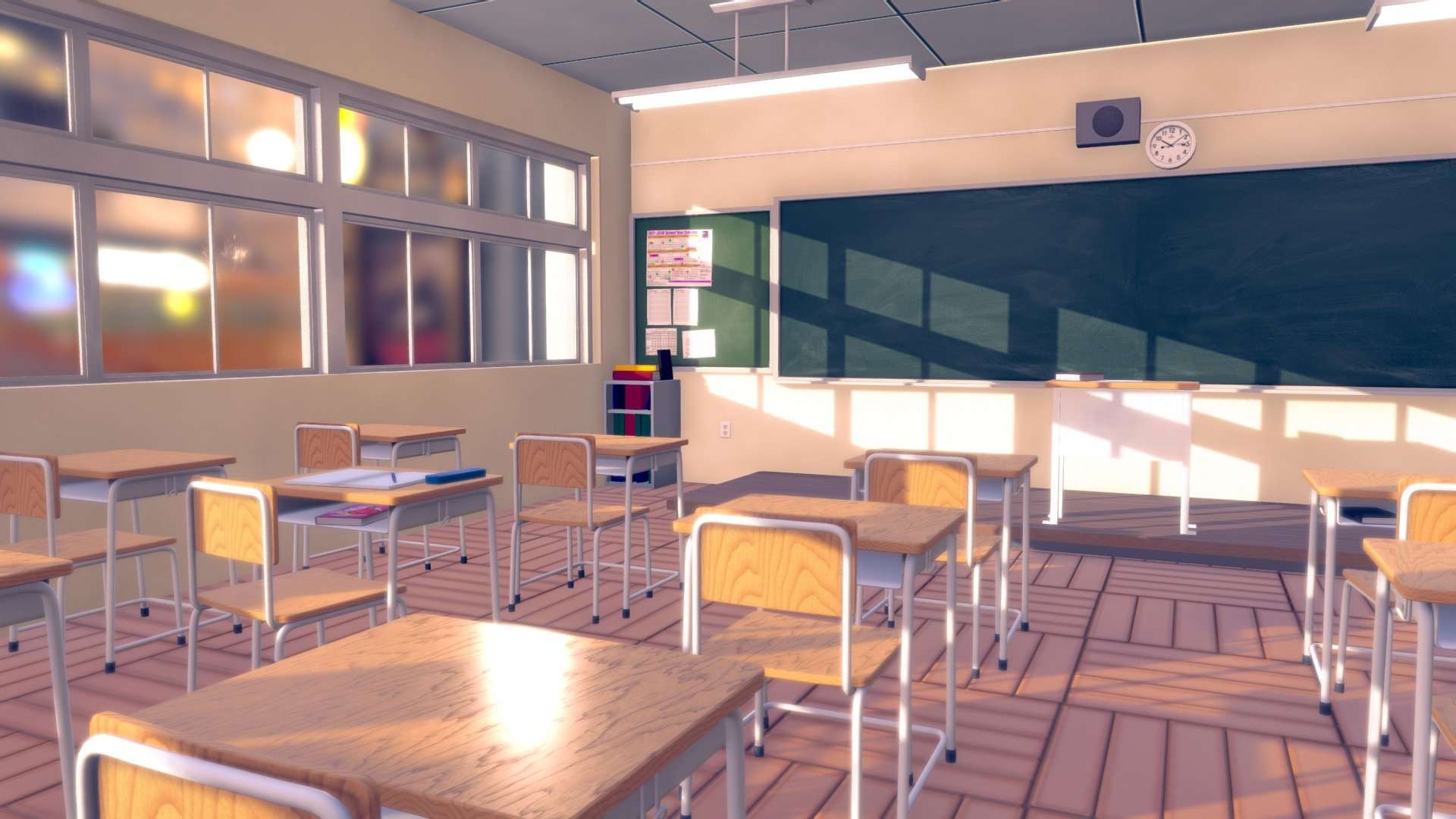 Download Anime Classroom 3D Model | Deep3DSea
