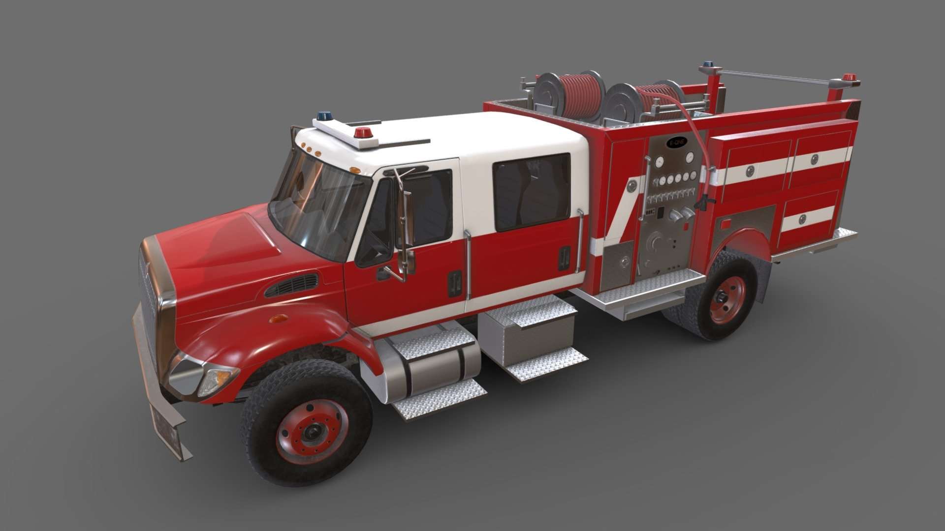 Fire Truck International Red - deep3dsea