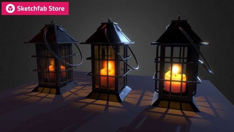 Store Item: Medieval Lantern 5$ - deep3dsea