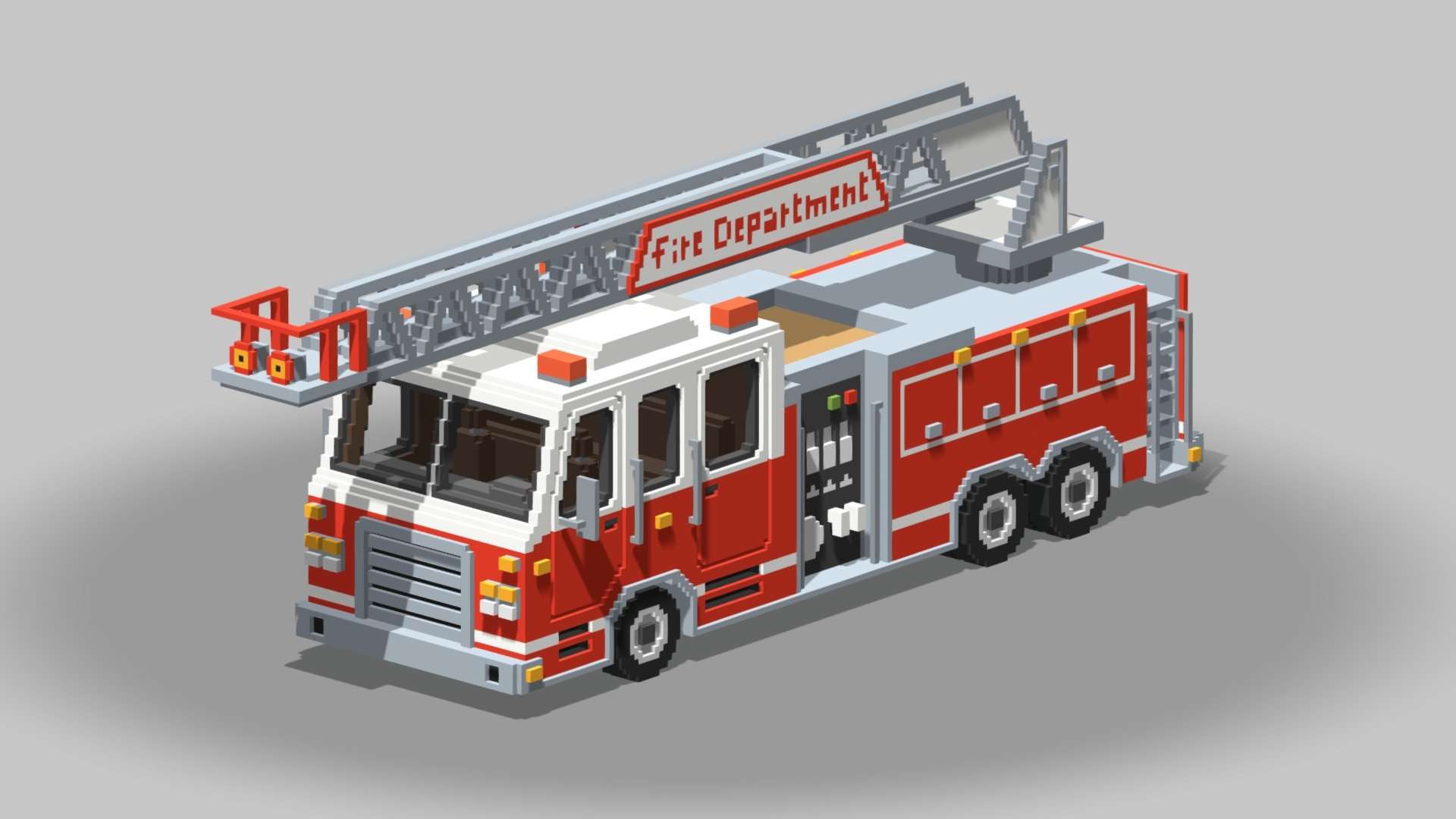 Voxel Fire Truck - deep3dsea