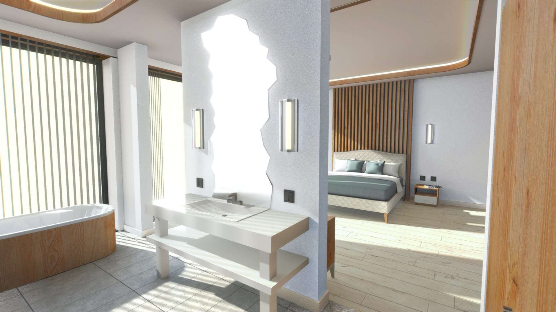 VR room - lighting baked in textures - deep3dsea