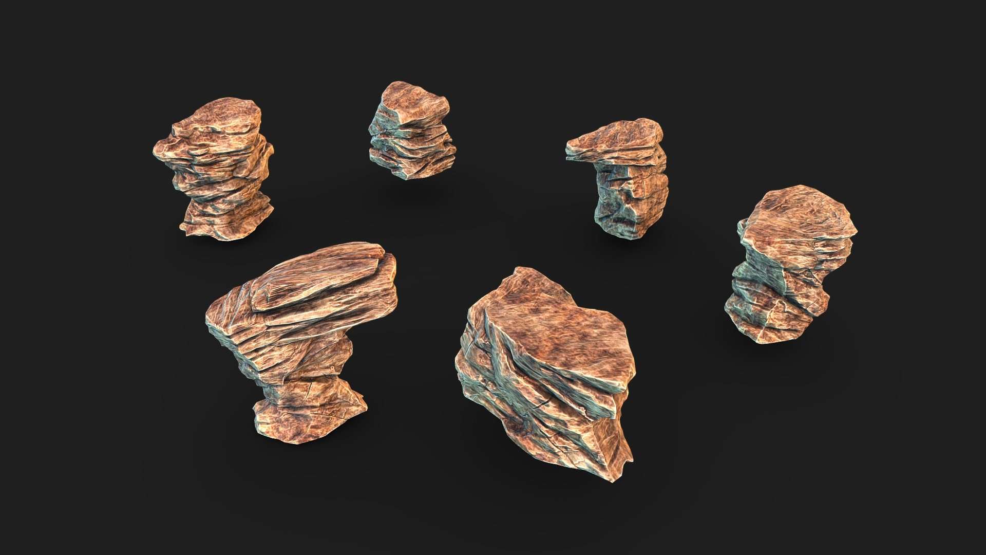 Download Canyon Cliff Rocks 02 3D Model | deep3dsea