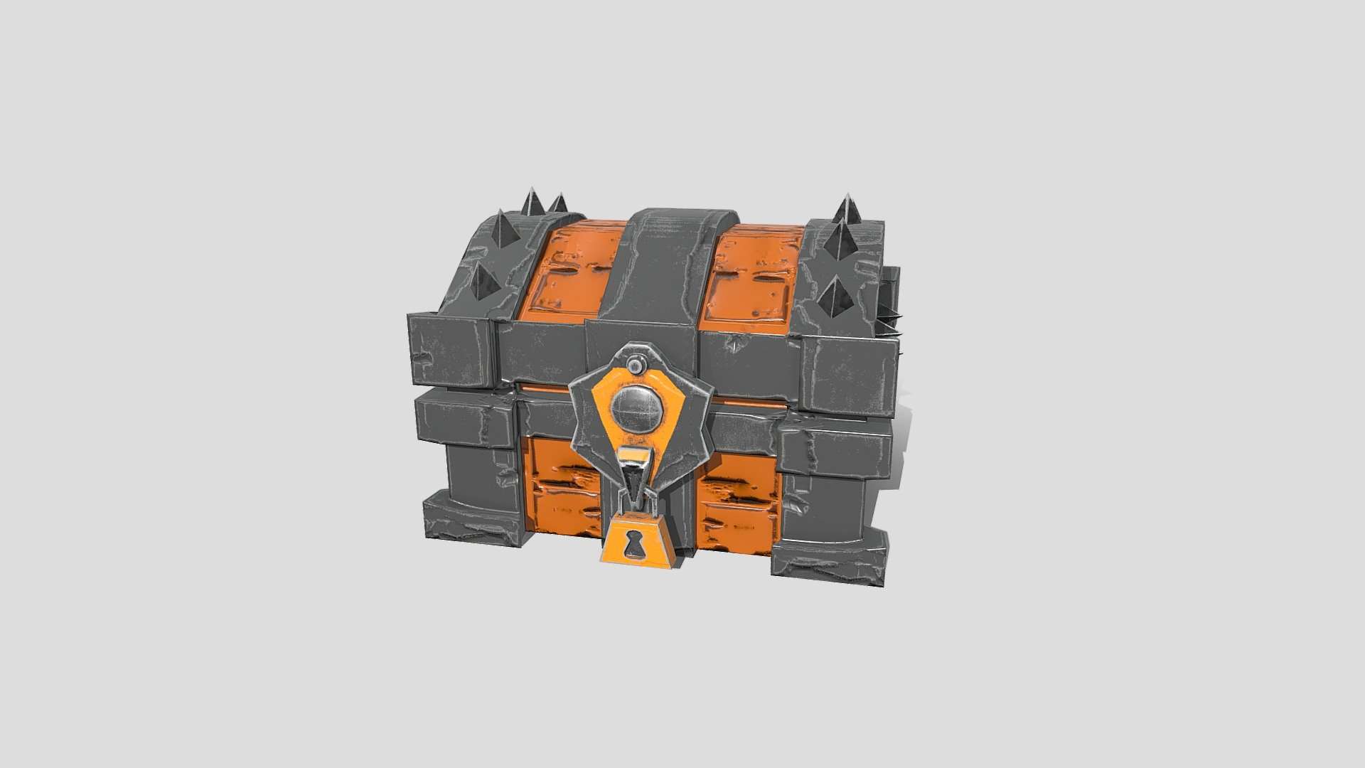 Chest 3d game model for casual games - deep3dsea