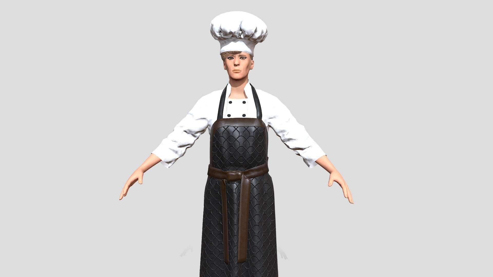 Download Cook woman 3D game model 3D Model | deep3dsea