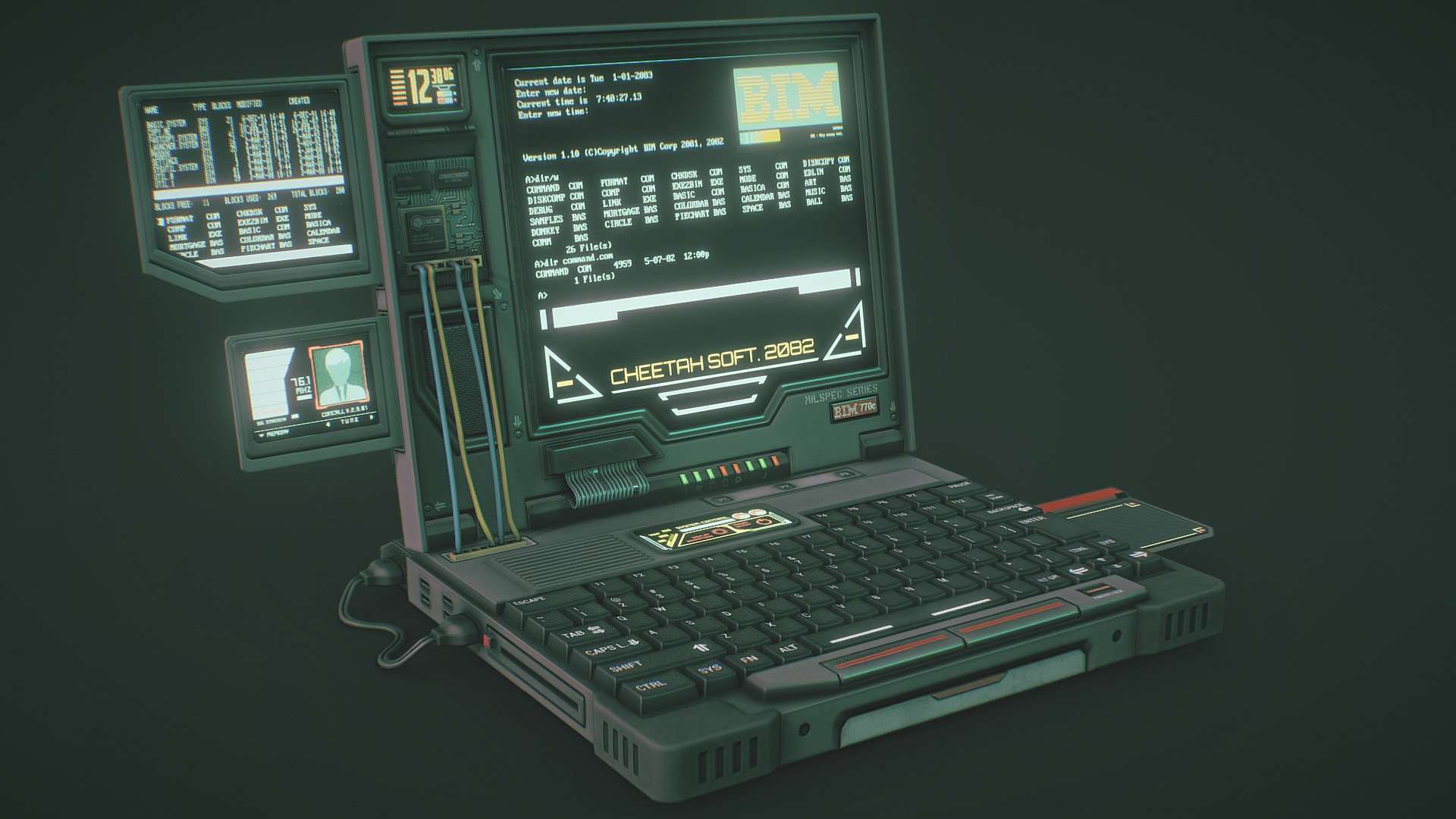 Download Cyberpunk Laptop 3D Model | Deep3DSea