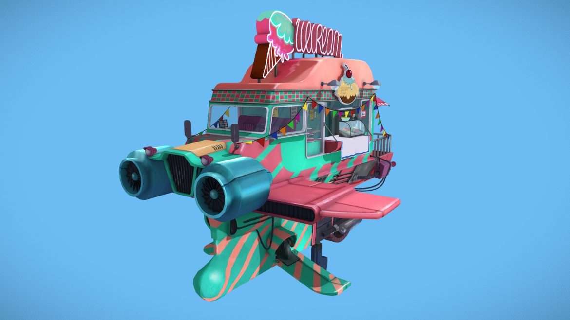 Flying Ice Cream van - deep3dsea