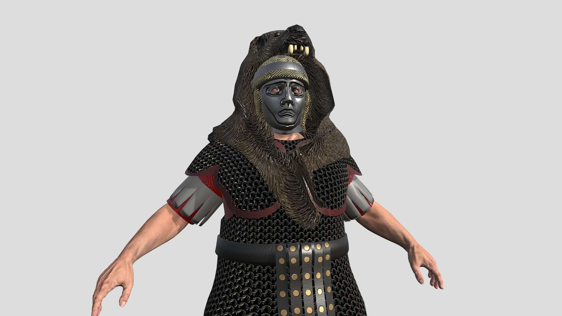 Roman Aquilifer warrior - deep3dsea