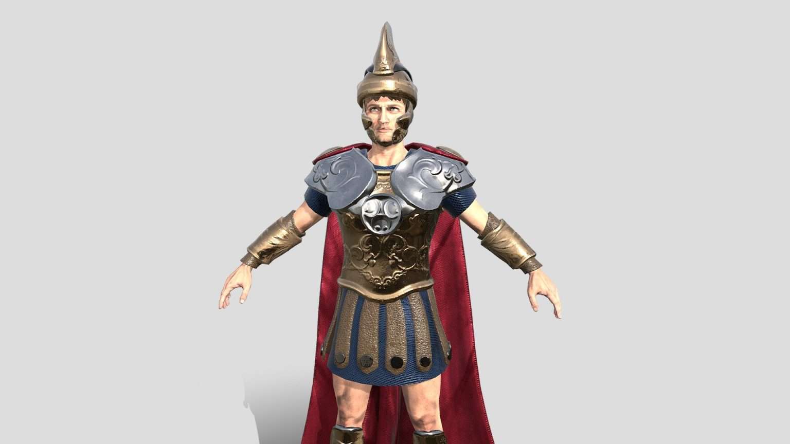 Roman greek warrior. 3D game character - deep3dsea
