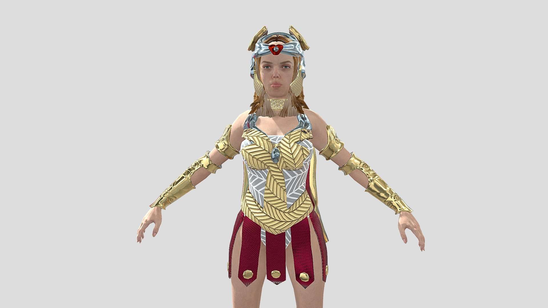 Warrior woman Roman Greek - deep3dsea