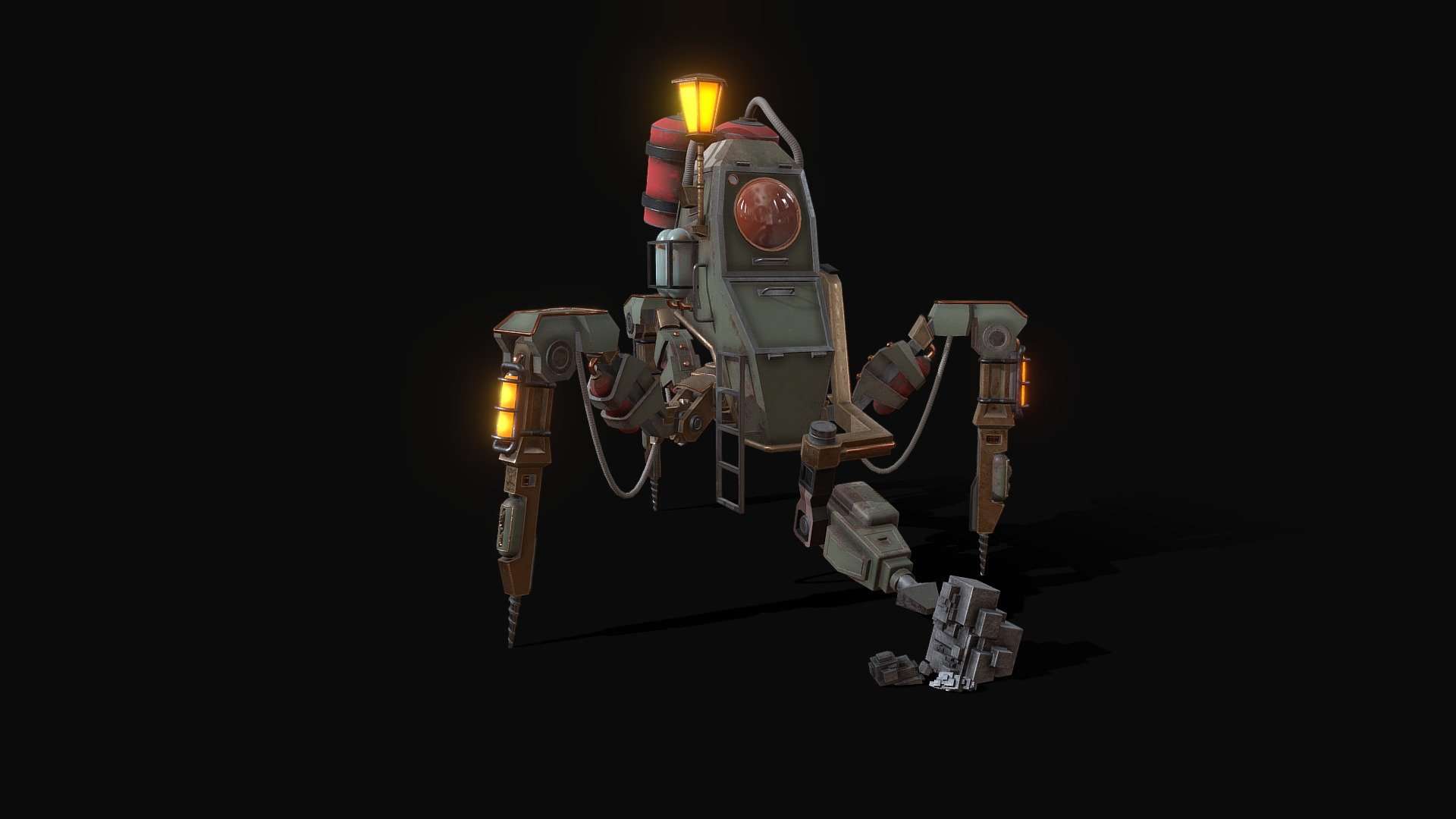 Steampunk Extractor Chair - deep3dsea