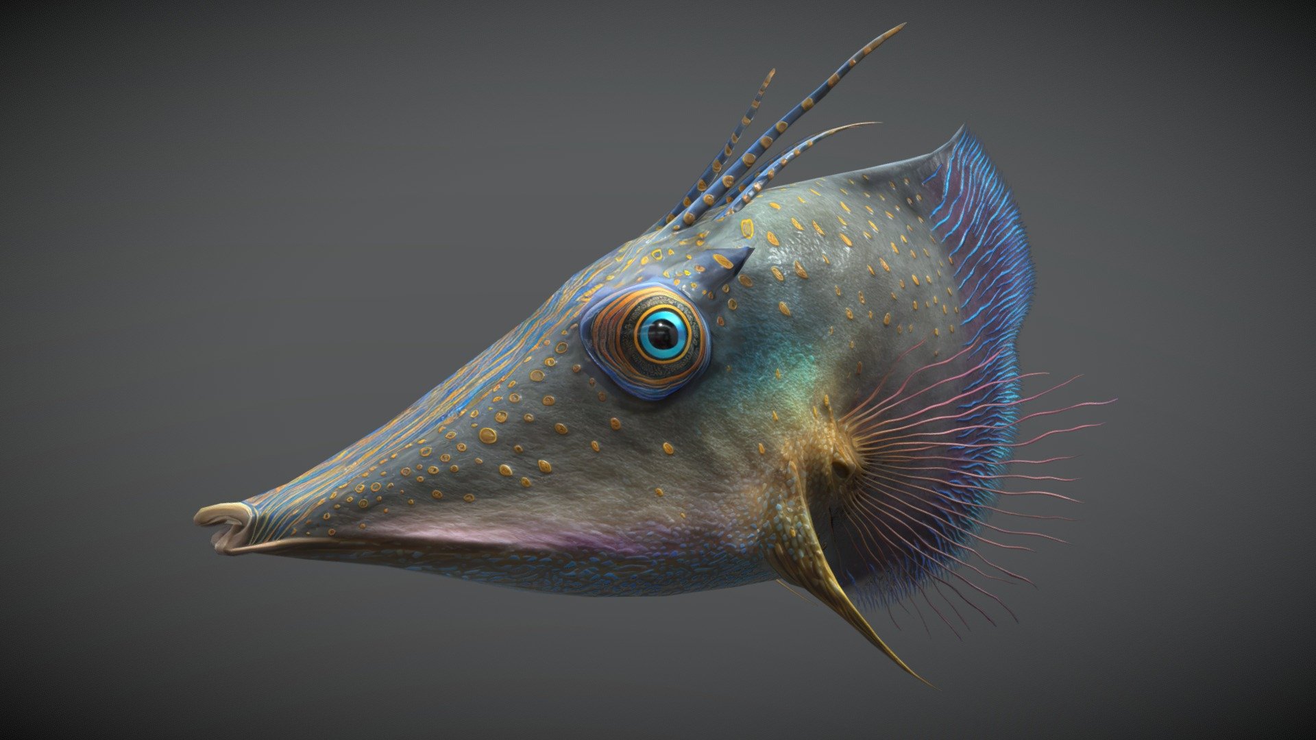 Alien Fish Fantasy Creature - deep3dsea