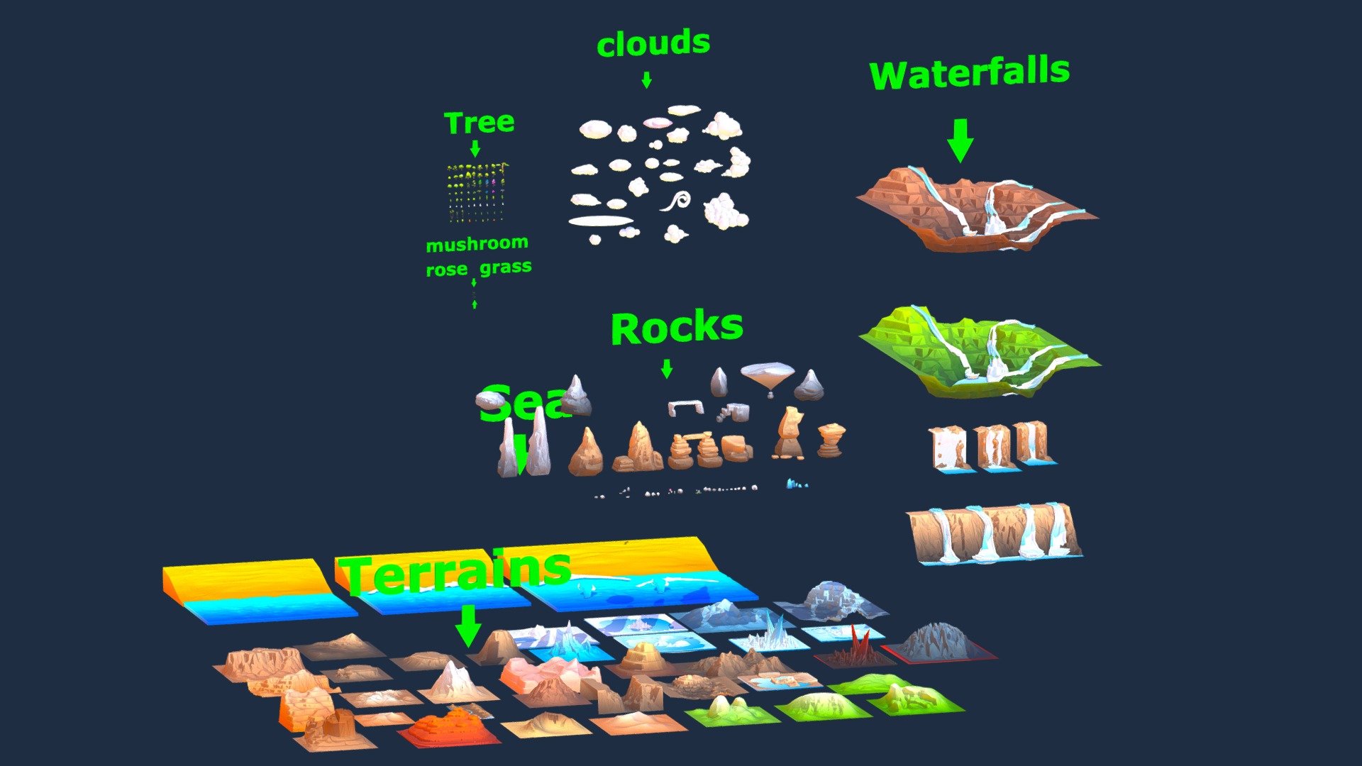 Low Ploy Landscape Pack - deep3dsea