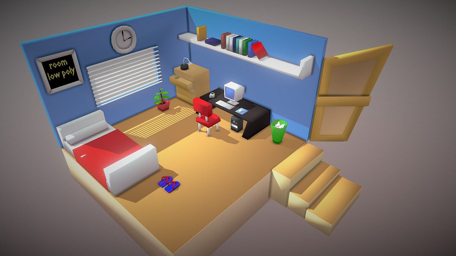 low poly room - deep3dsea