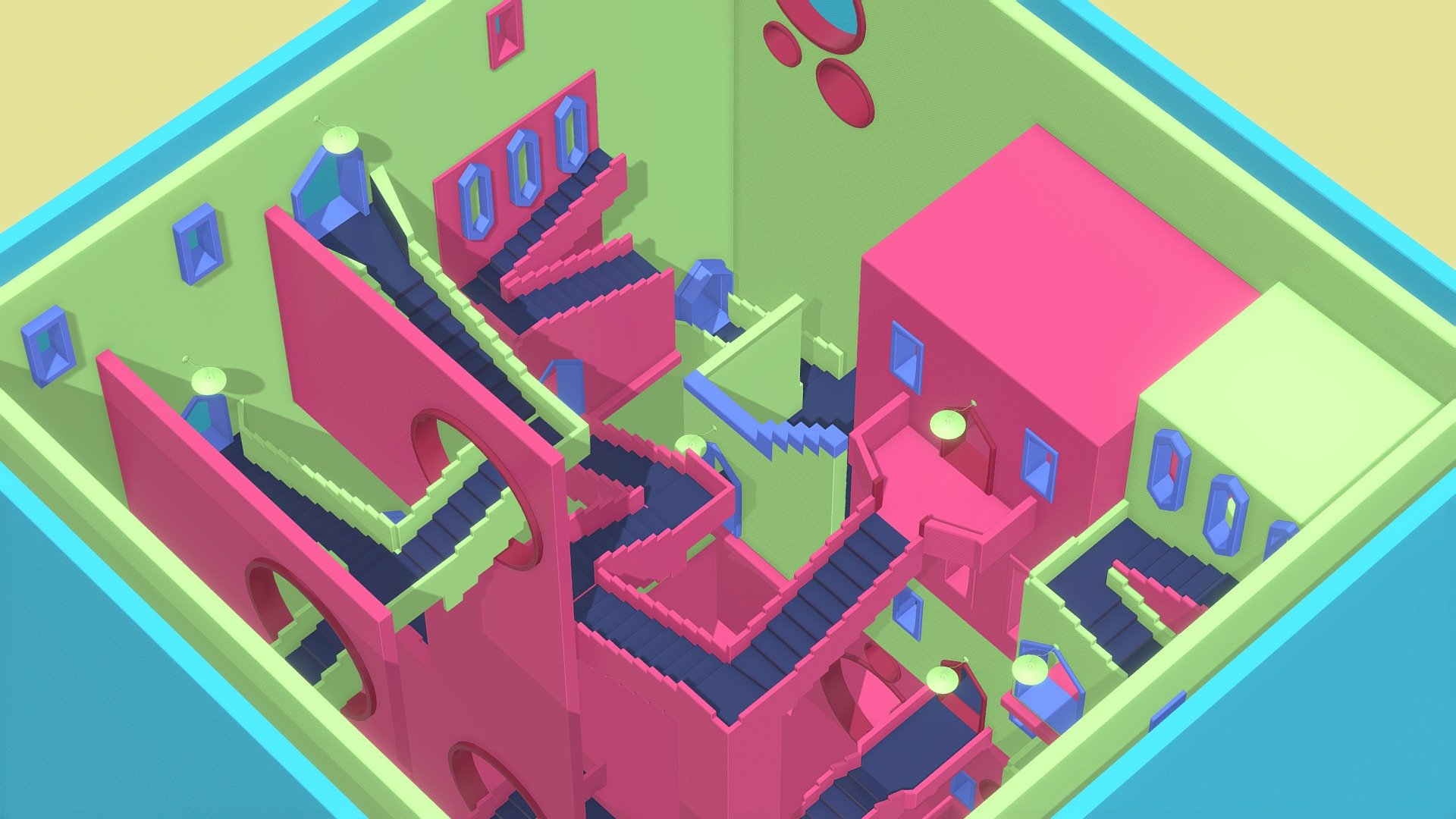 Download Squid Game Maze 3D Model | deep3dsea