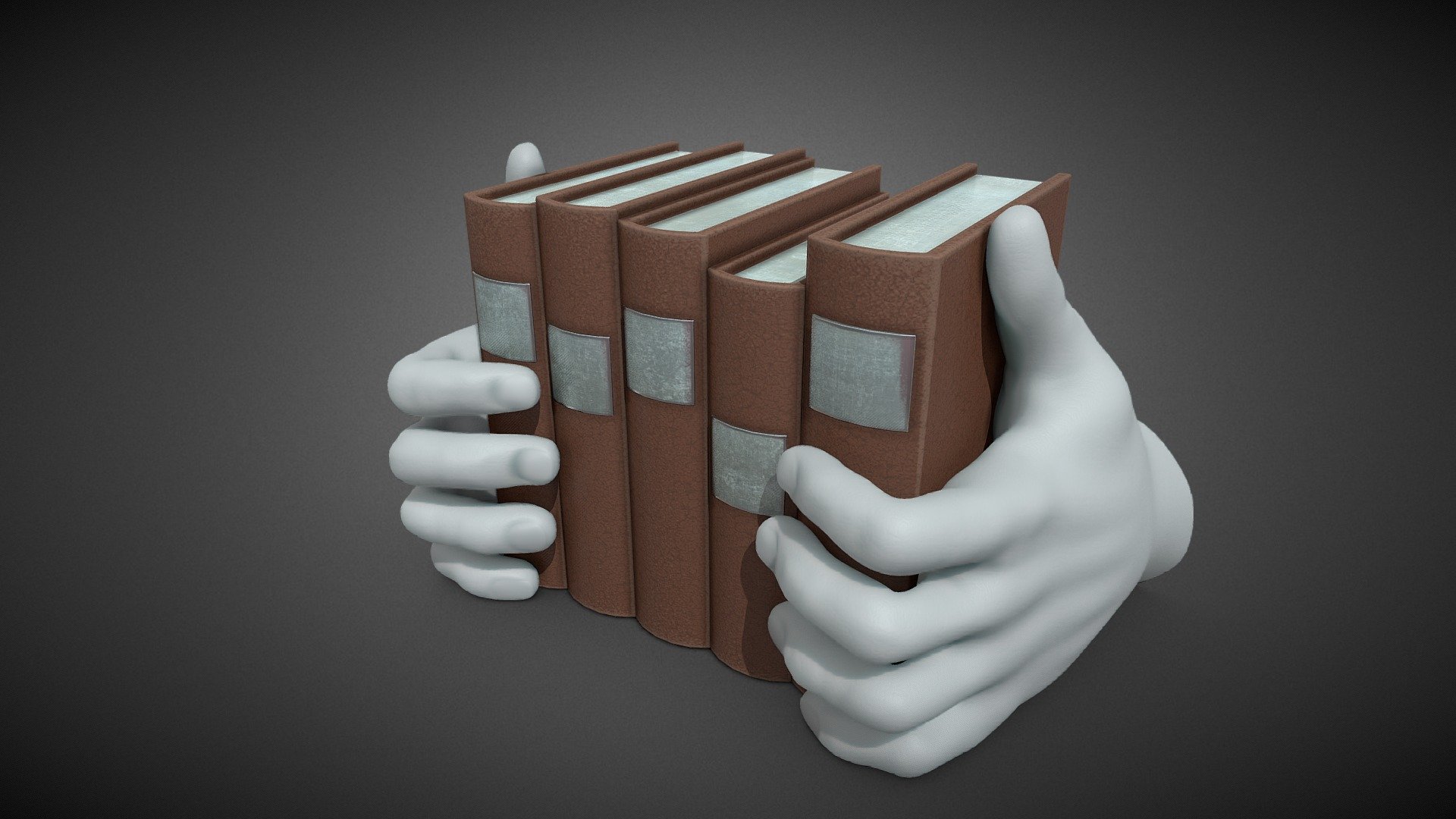 Hands bookends (3dprint) - deep3dsea