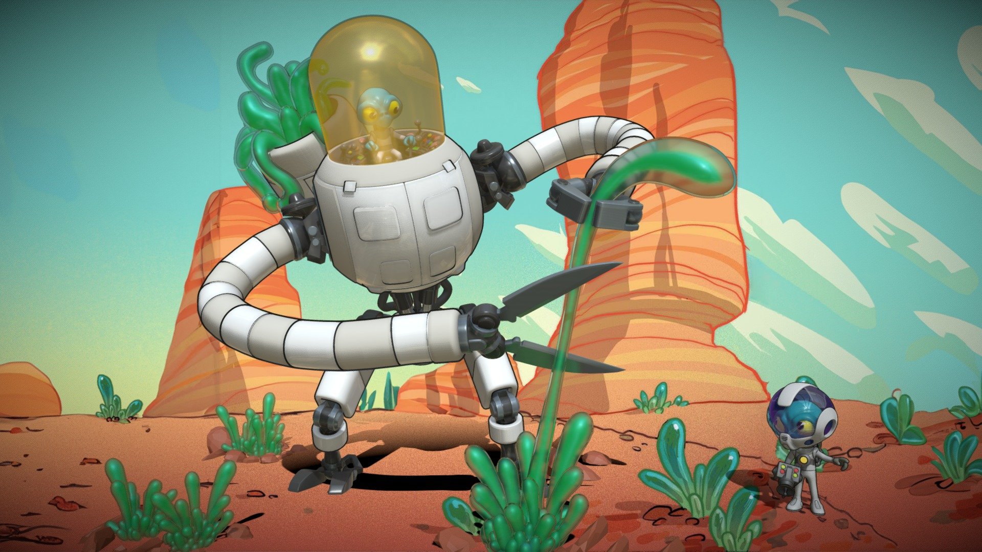 Download 83KB-Harvester-Bot (fanart JP) shader toonstyle 3D Model ...