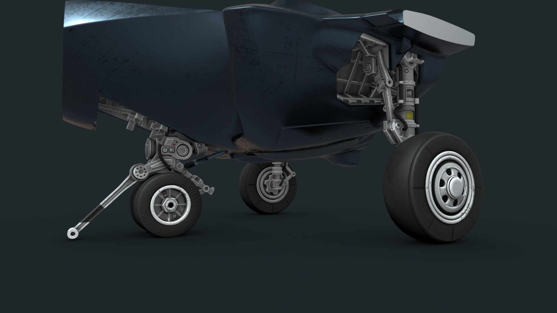 Landing gear F35 toy version - deep3dsea