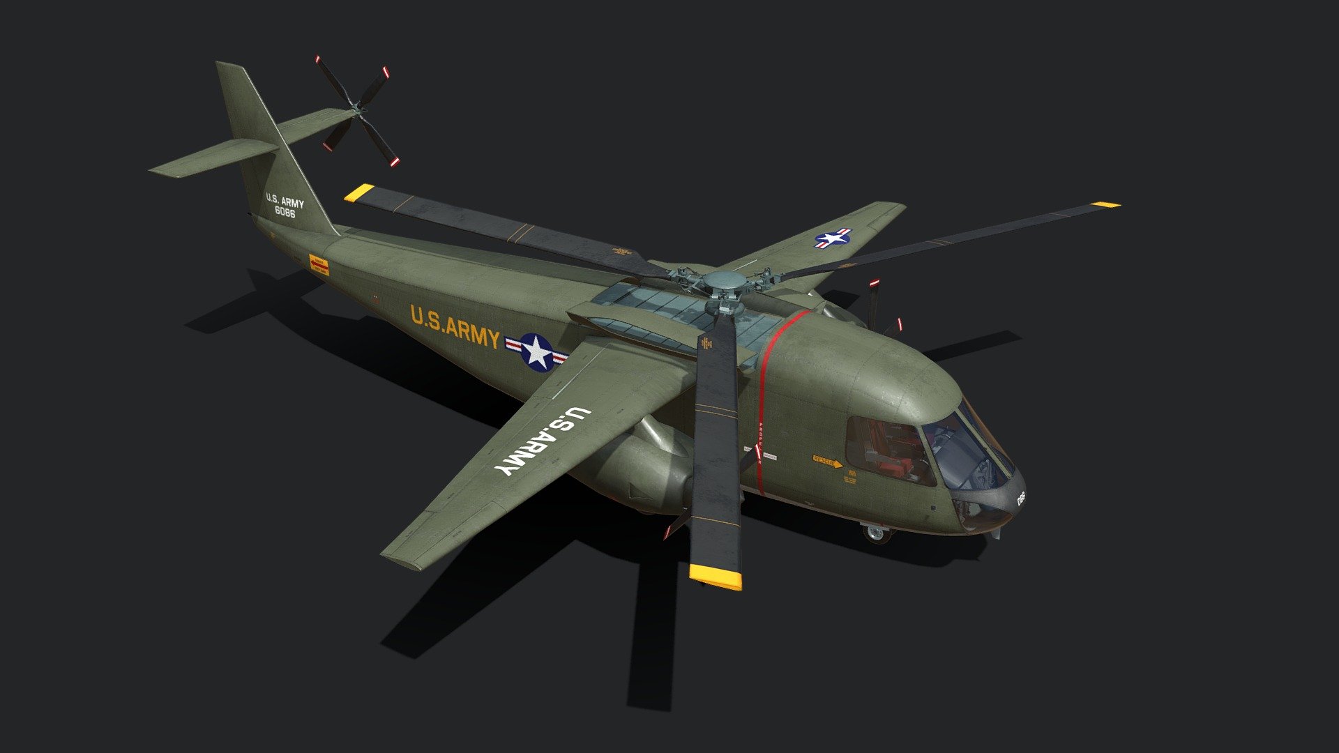 Lockheed CL-945 stowed-rotor aircraft (CARR) - deep3dsea