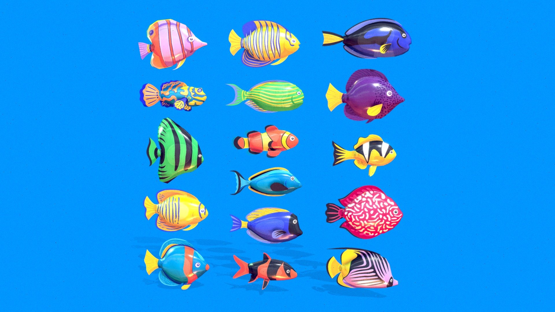 Lowpoly Fish Toon Pack - deep3dsea