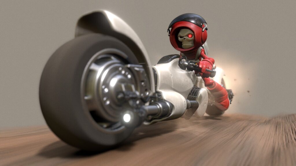 Skull Chaser motorcycle..animation - deep3dsea