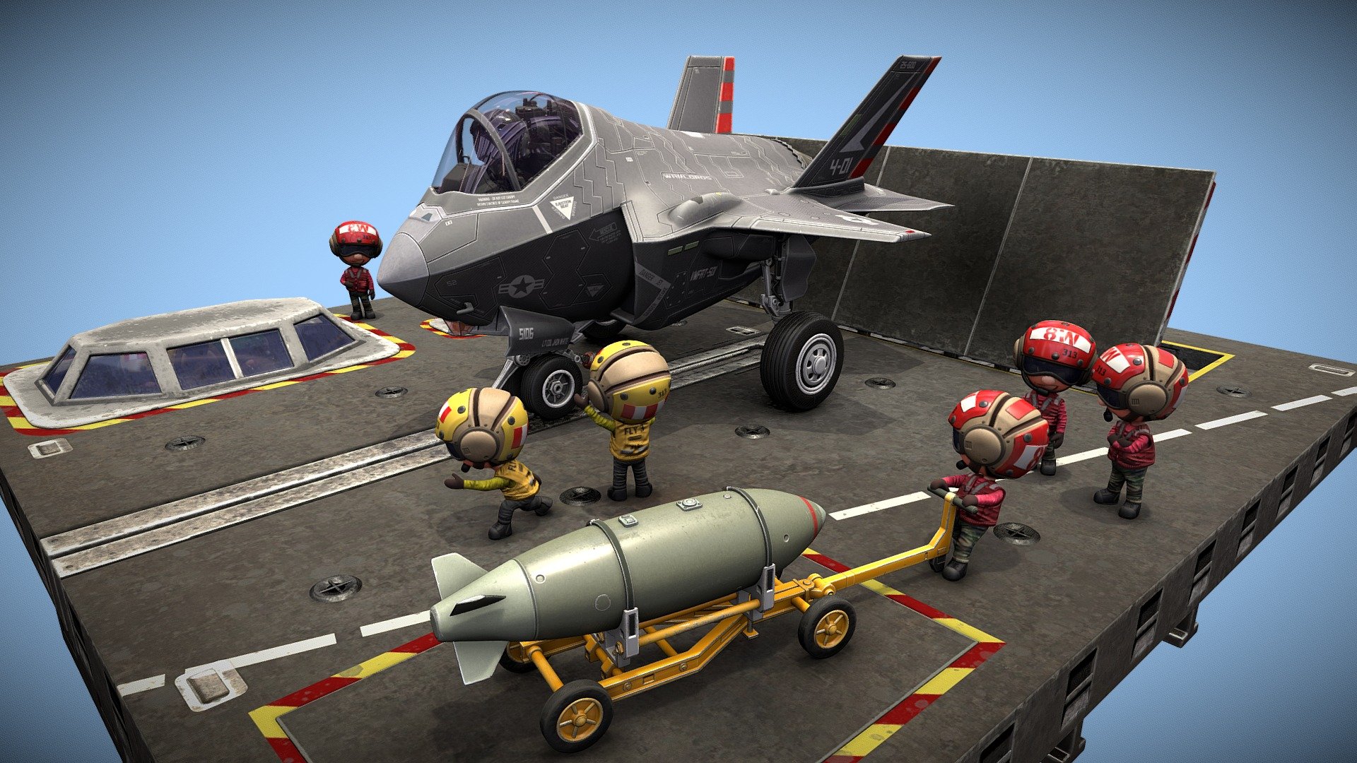 takeoff F35 - Toy version - deep3dsea