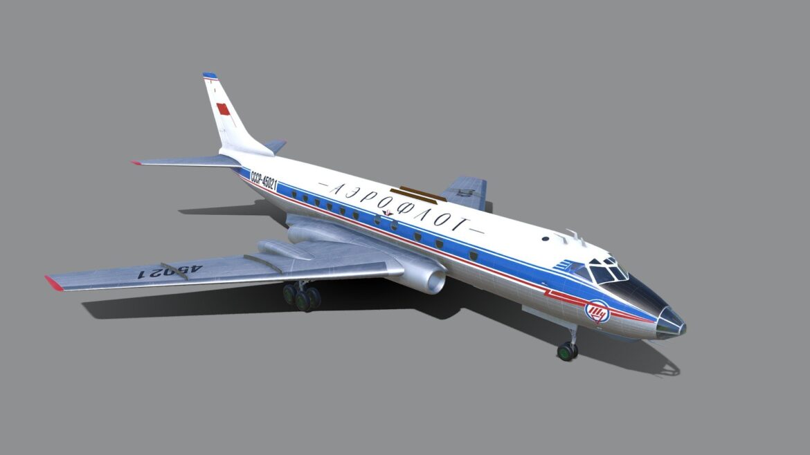 Download Tupolev Tu 124 3D Model | Deep3DSea