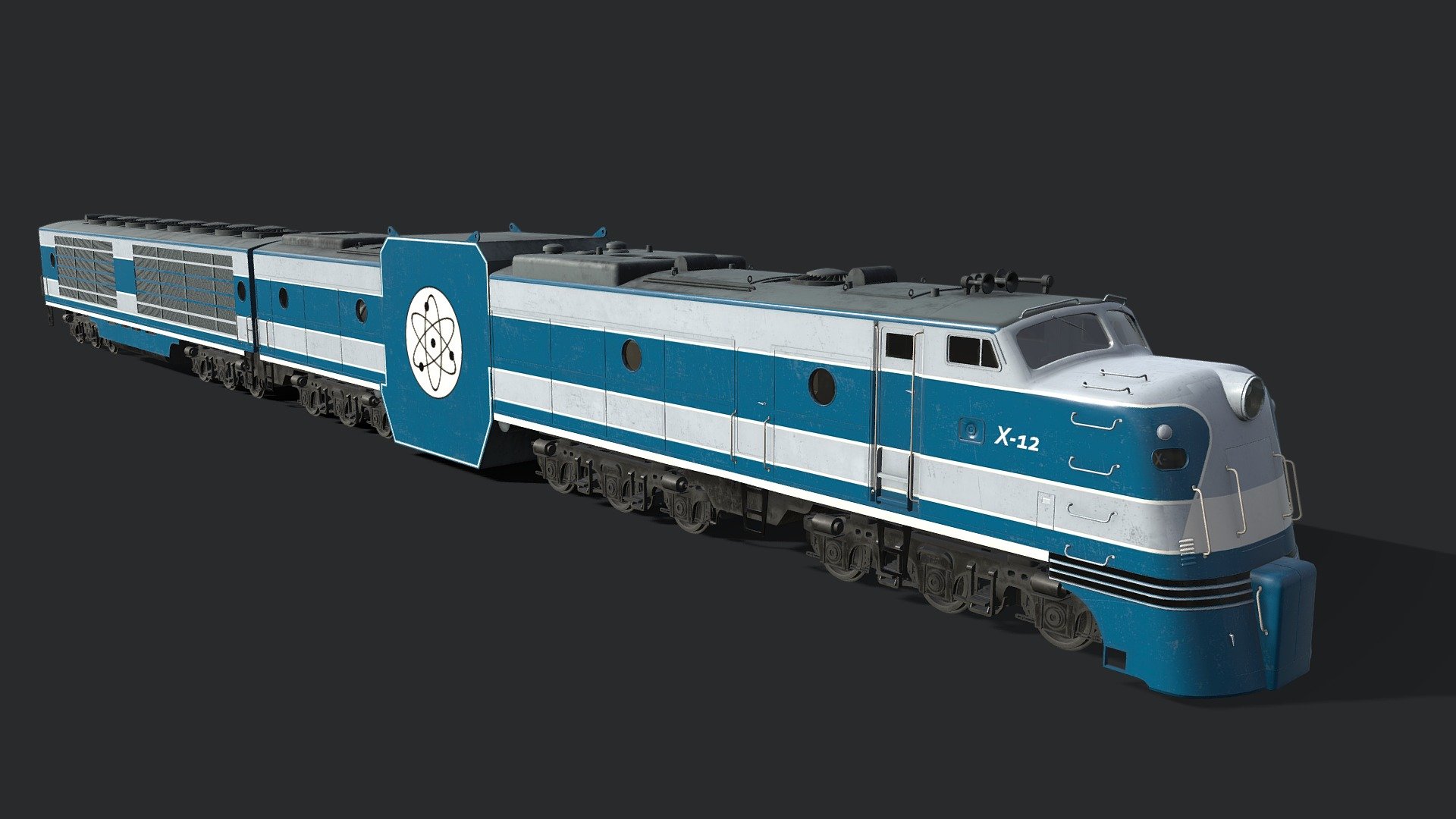 Download X 12 Atomic Locomotive Concept 3D Model | Deep3DSea