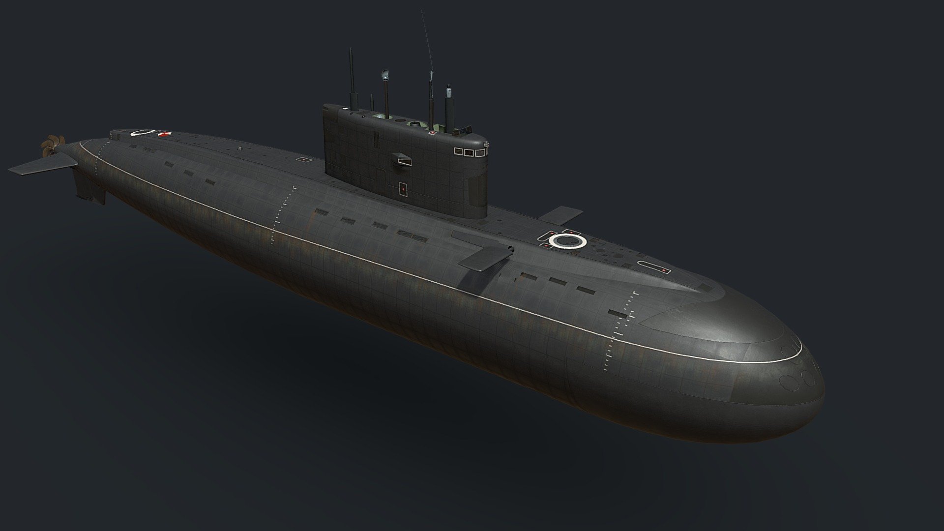 Download Pr 636 Varshavyanka Kilo class submarine 3D Model | deep3dsea