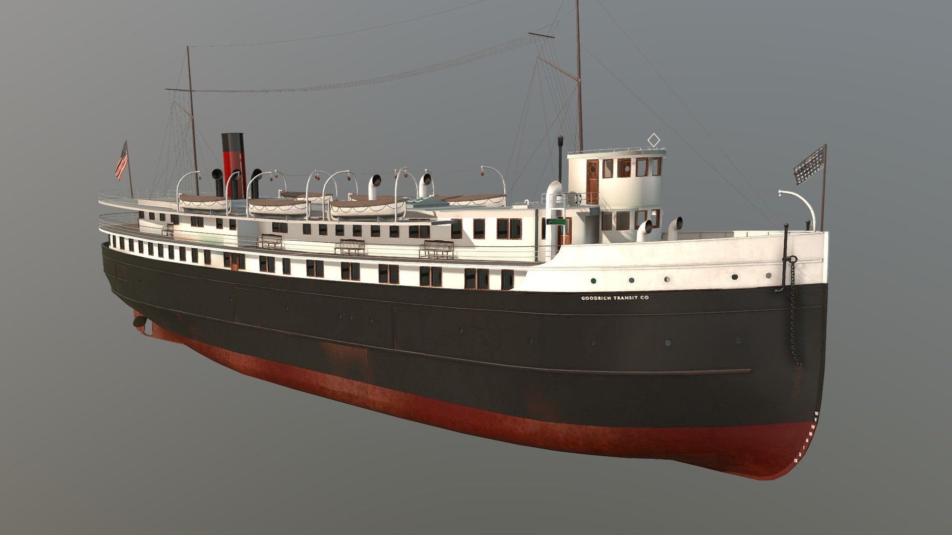 SS Wisconsin steamer ship - deep3dsea