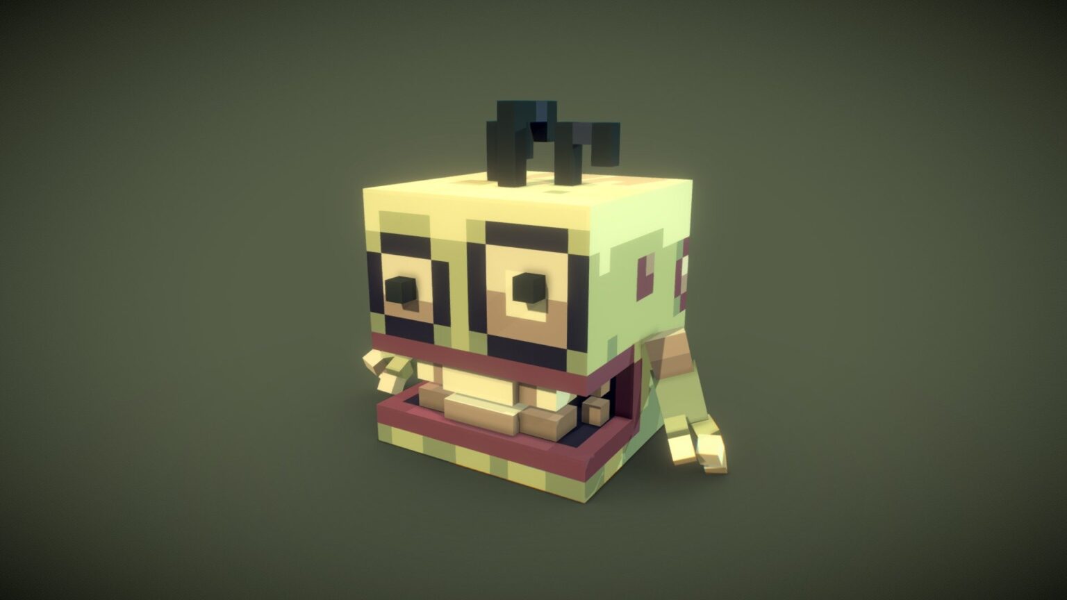 3D Pixel Micro Zombie Brian - deep3dsea