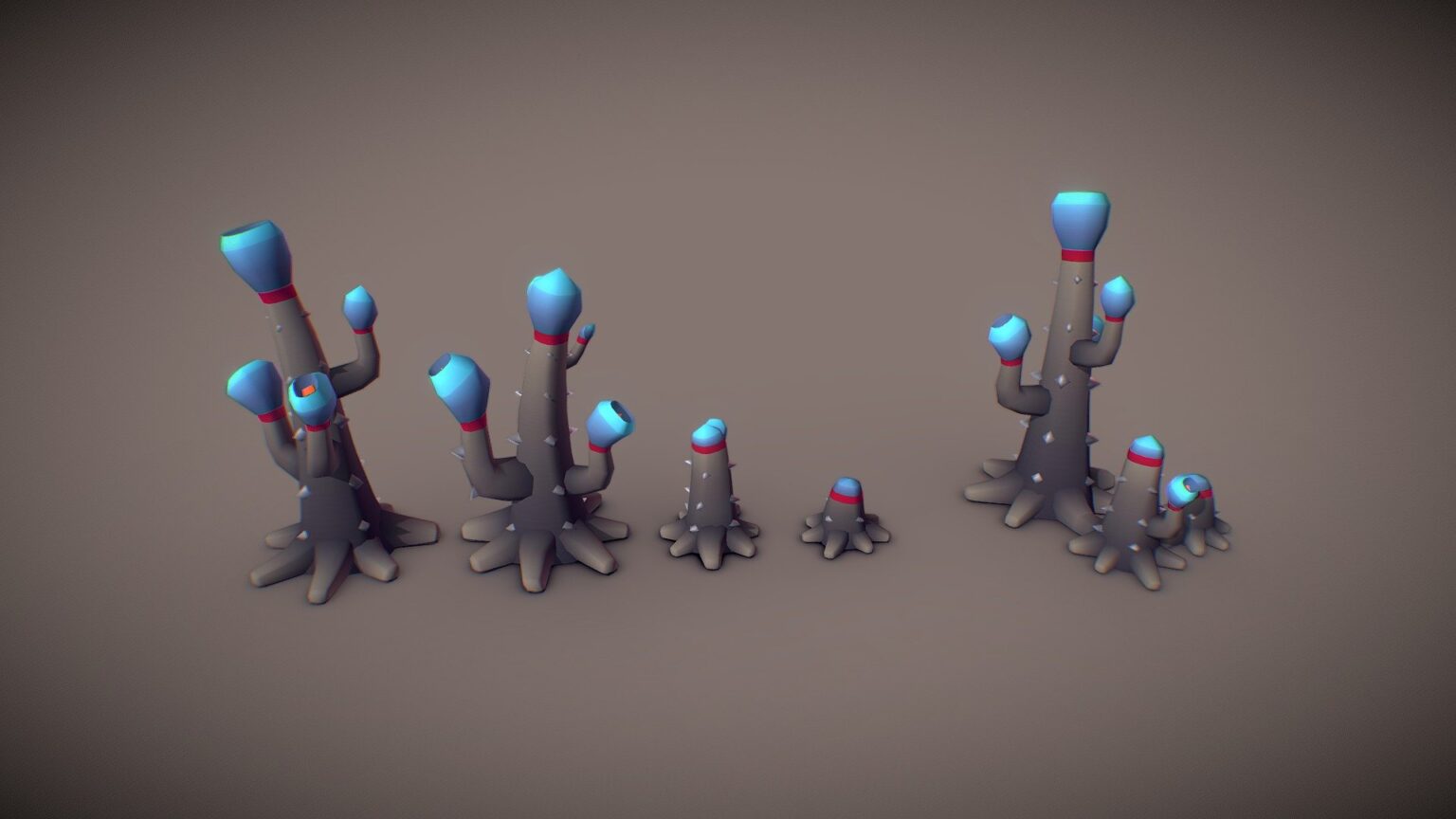 Alien Space Cactus 4 - Tomb Star - deep3dsea