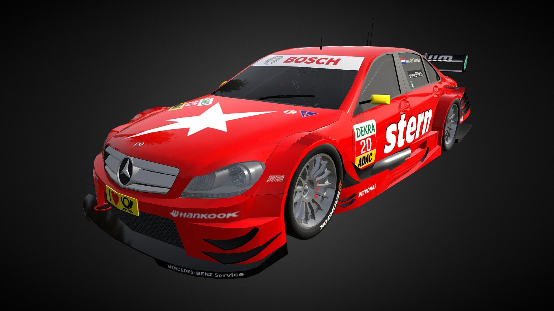 Download Amg Mercedes Clasec Dtm2011 Renger Van Der Zande 3D Model ...