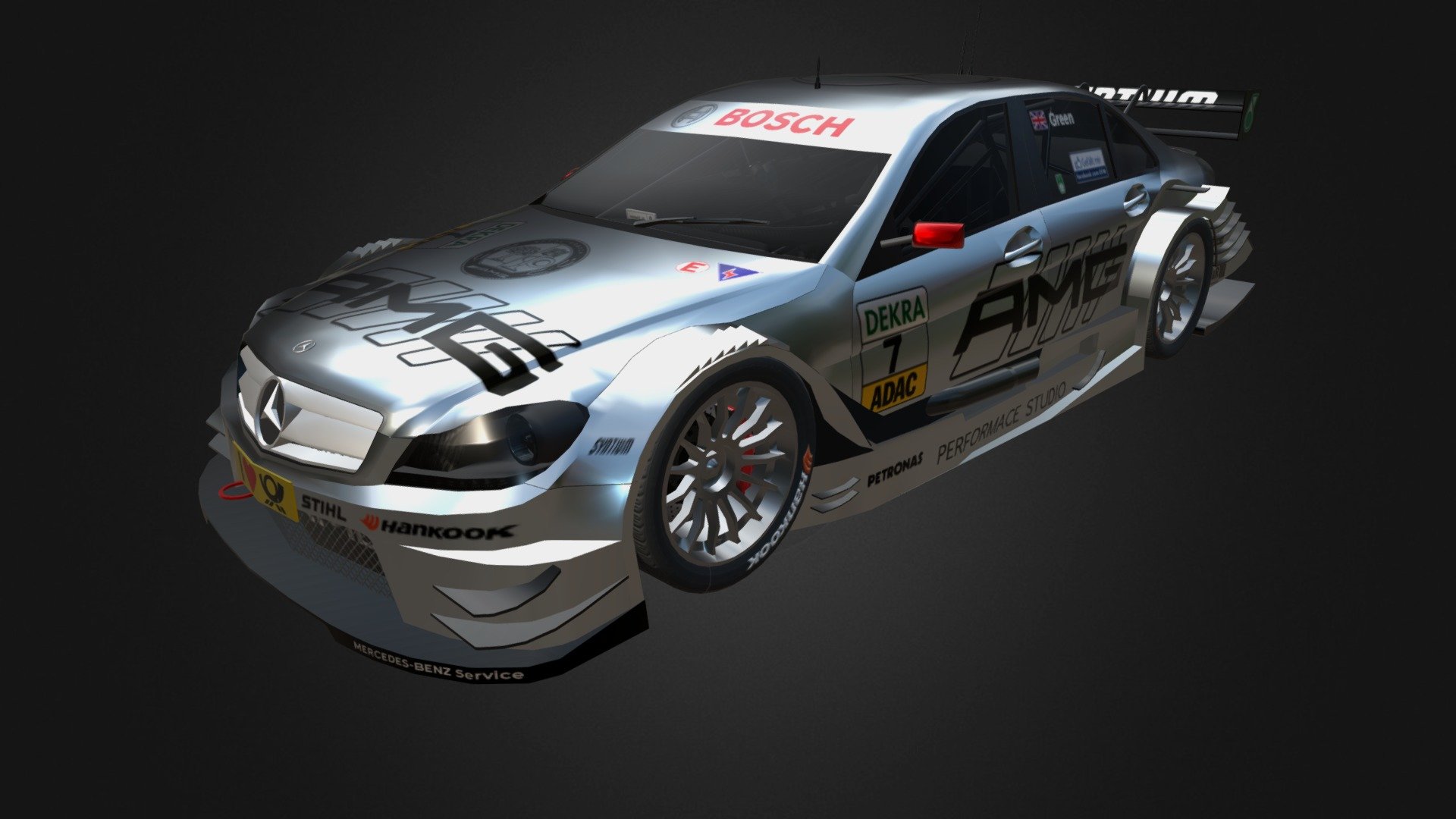 Download AMG - Mercedes Class C 2011 DTM 3D Model | deep3dsea