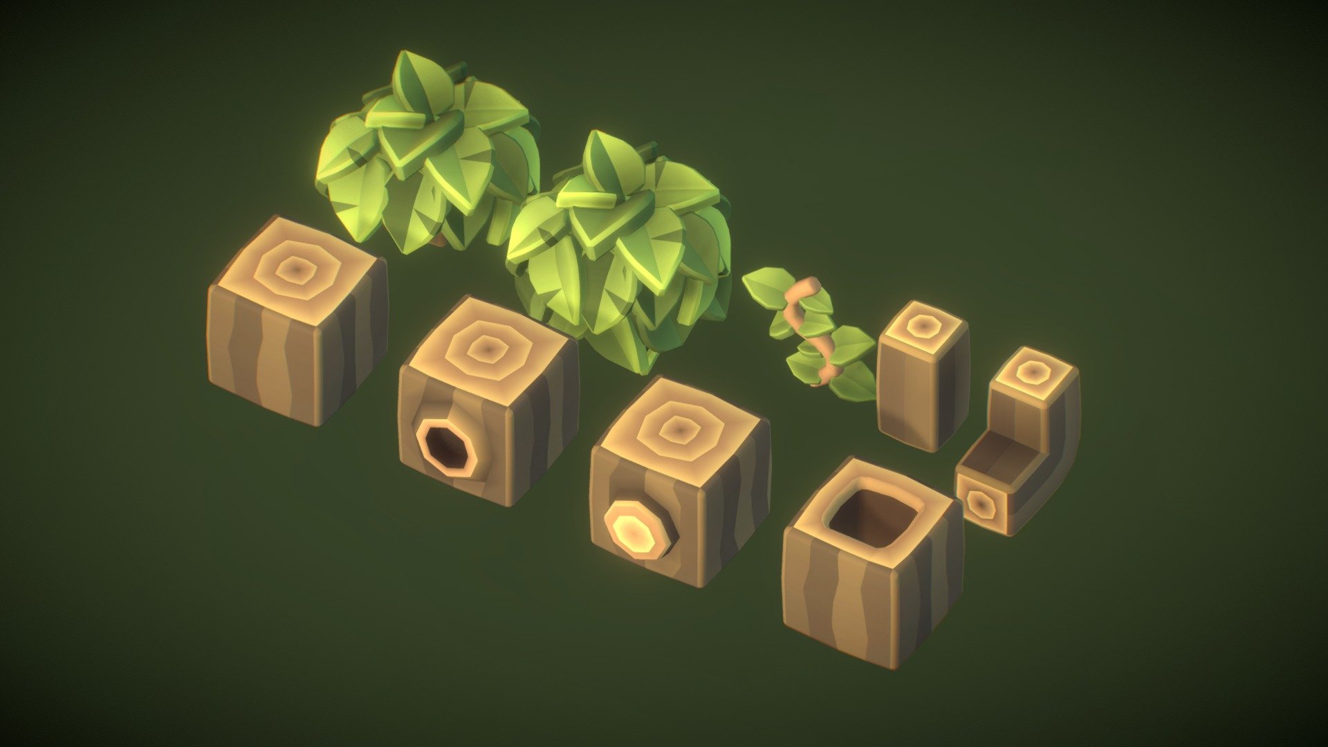 Cube World Tree Block - Proto Series - deep3dsea