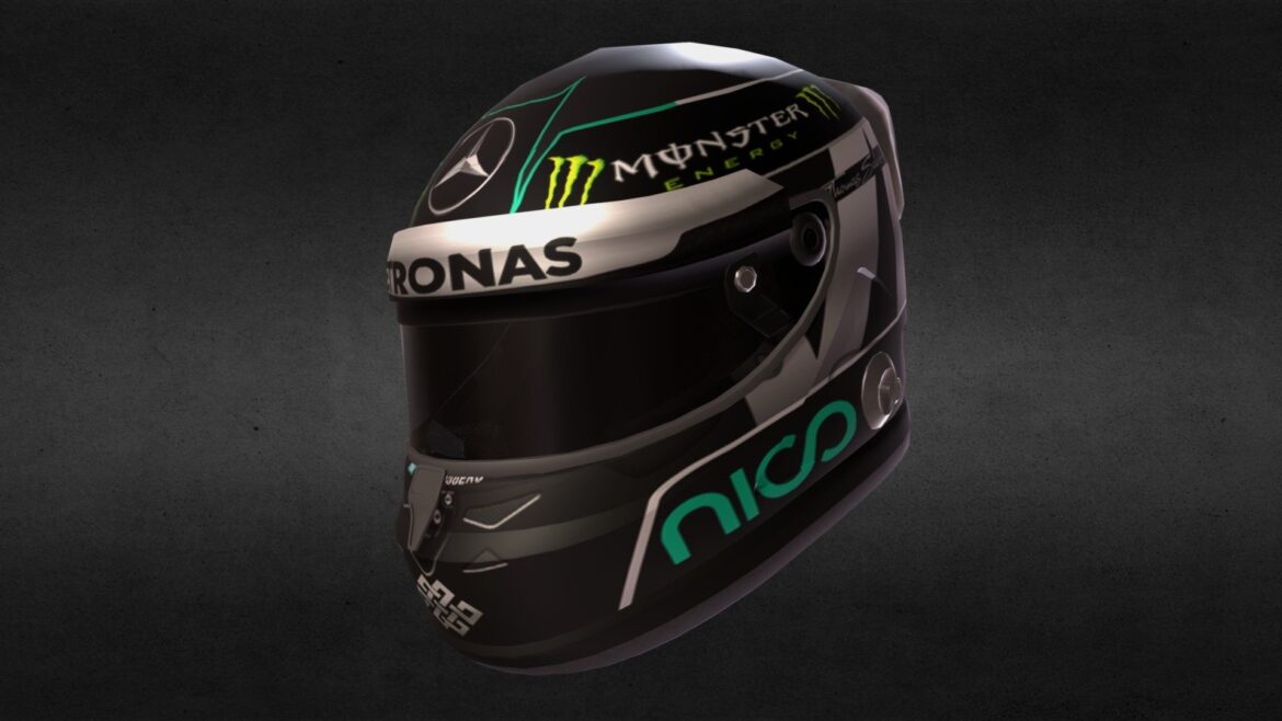 Download F1 Helmet (nico Rosberg Livery) 3D Model | Deep3DSea