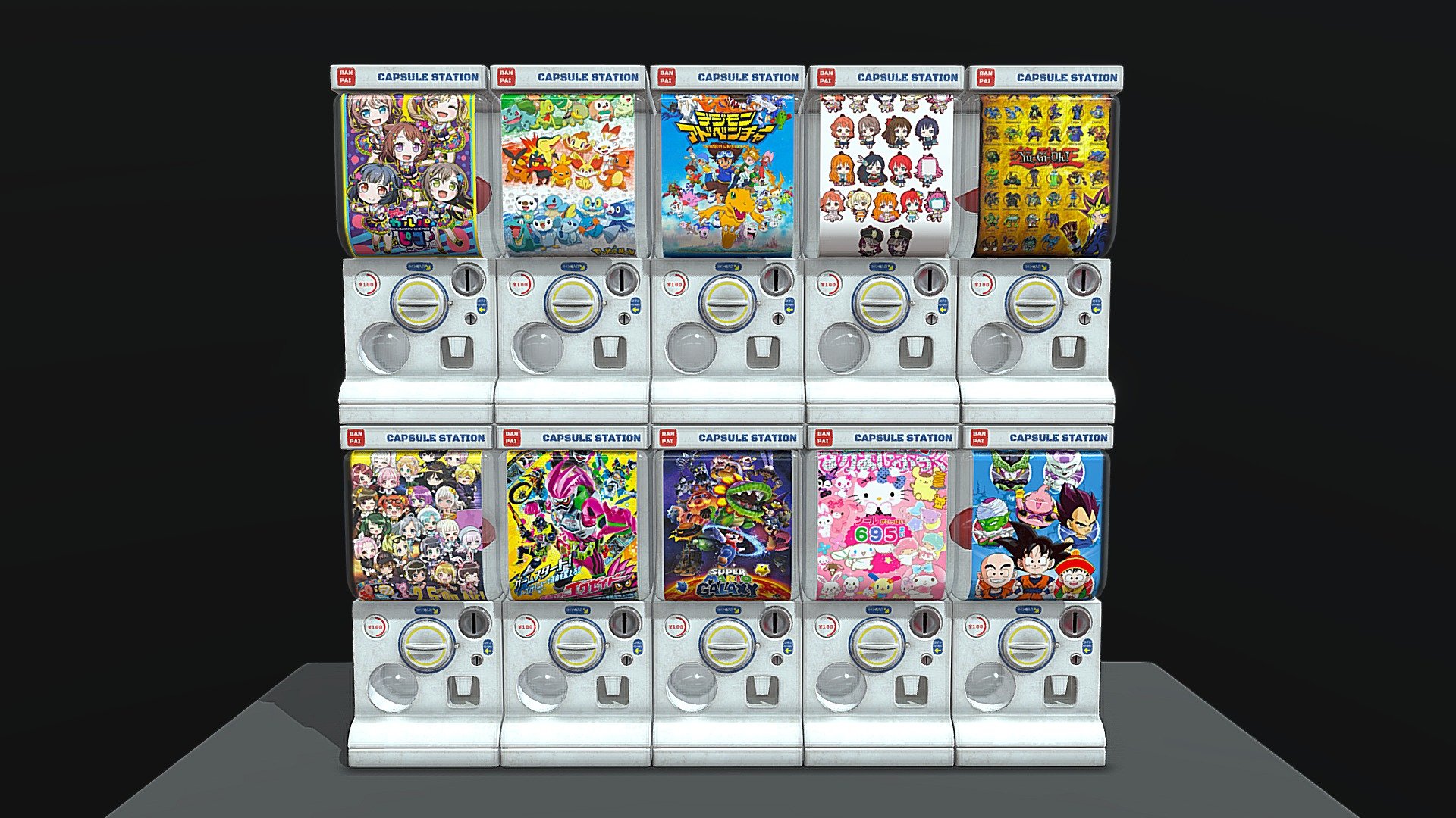 Download Gacha Capsule Machine 3D Model | Deep3DSea